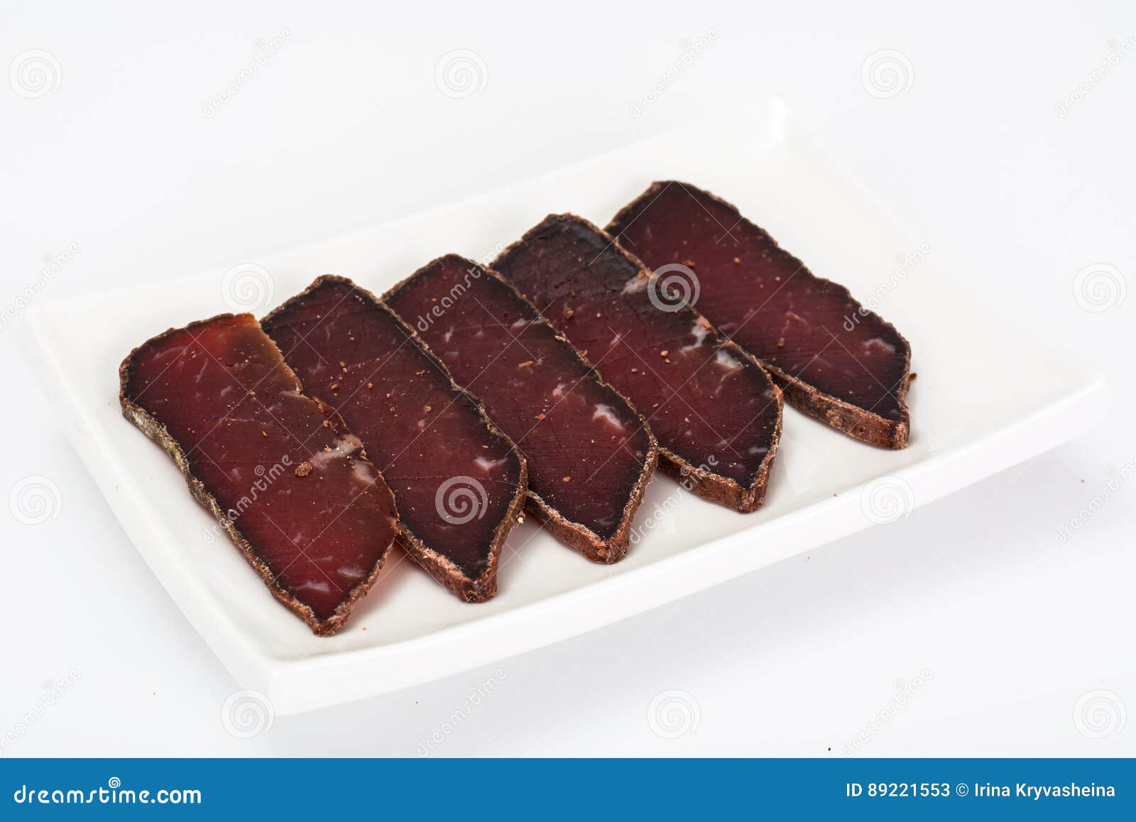 Dried Beef Basturma, Chopped Stock Image - Image of dinner, cured: 89221553