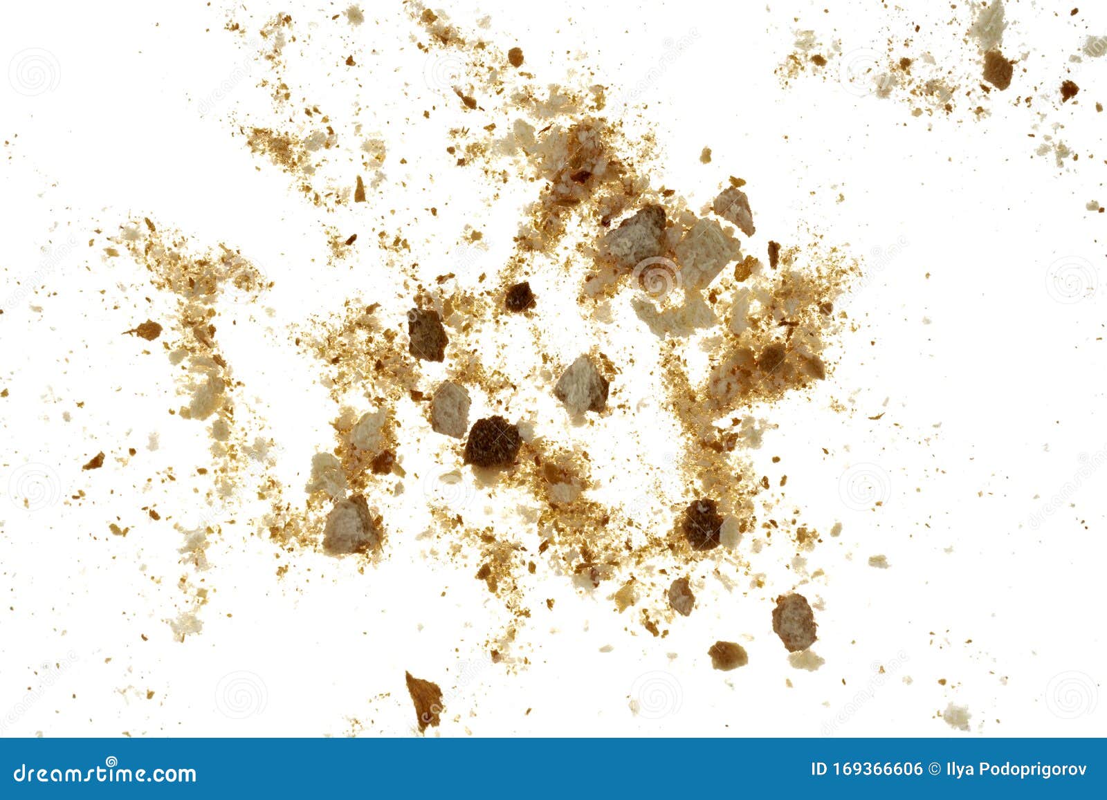 Dried Bread Crumbs Isolated on White Background Stock Photo - Image of ...