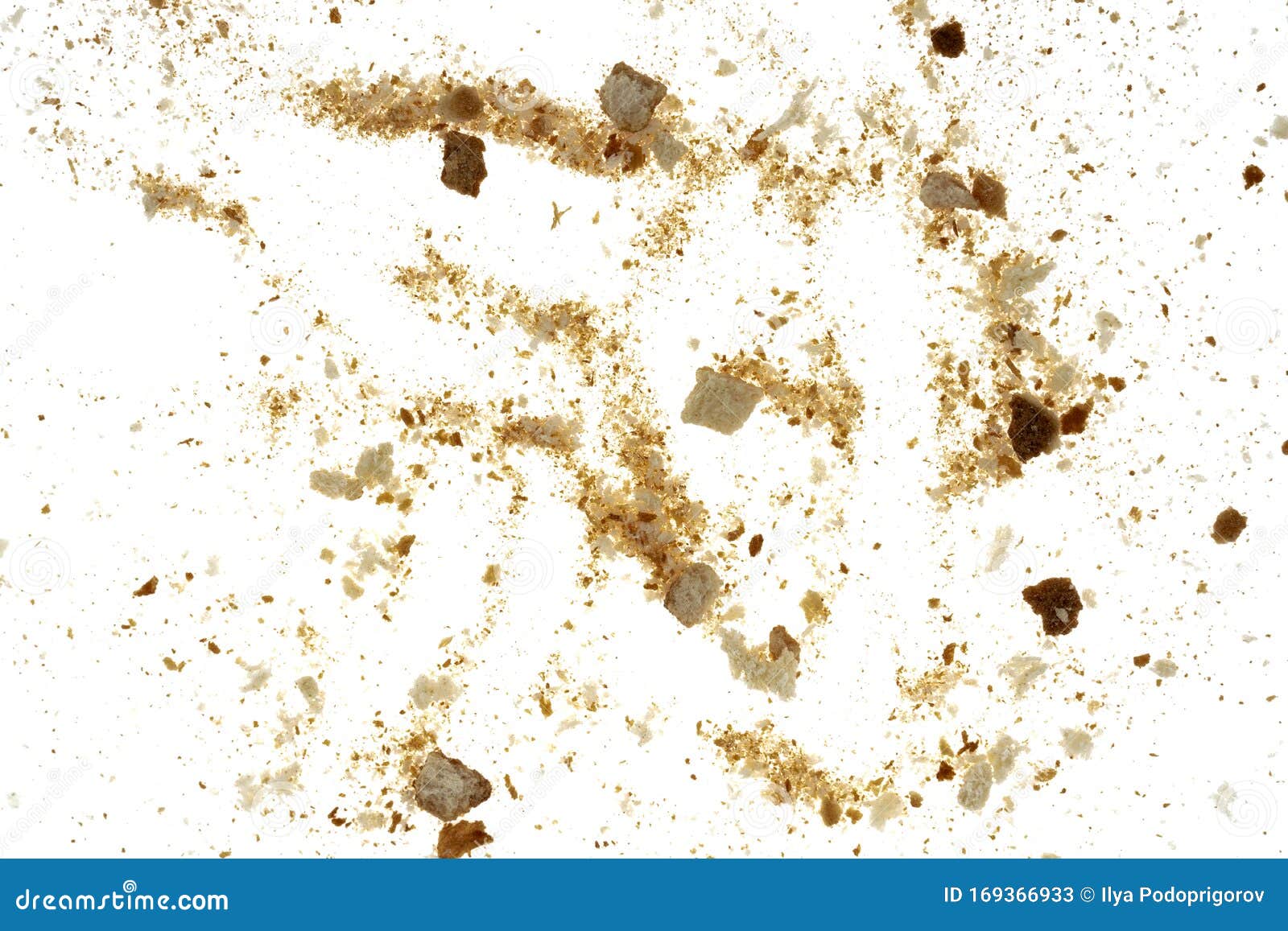 Dried Bread Crumbs Isolated on White Background Stock Image - Image of ...