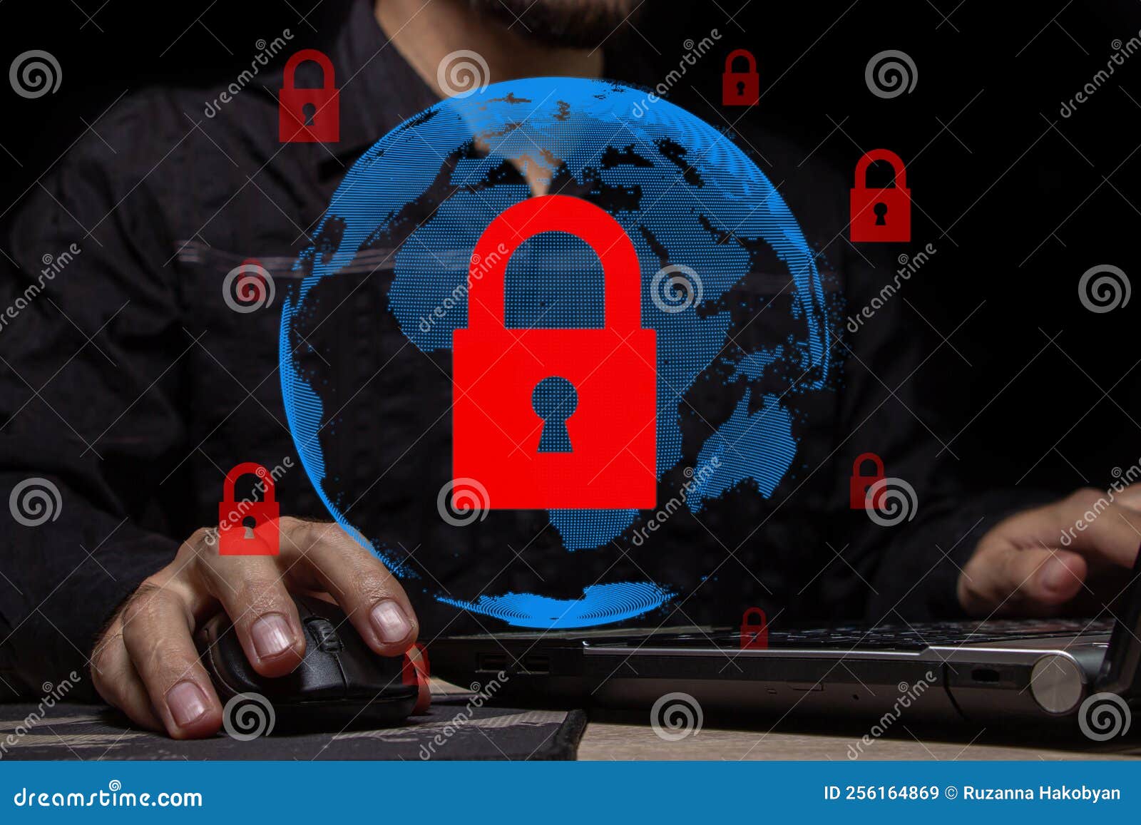 Closing Access To Information on the Internet. Access Limitation Stock ...