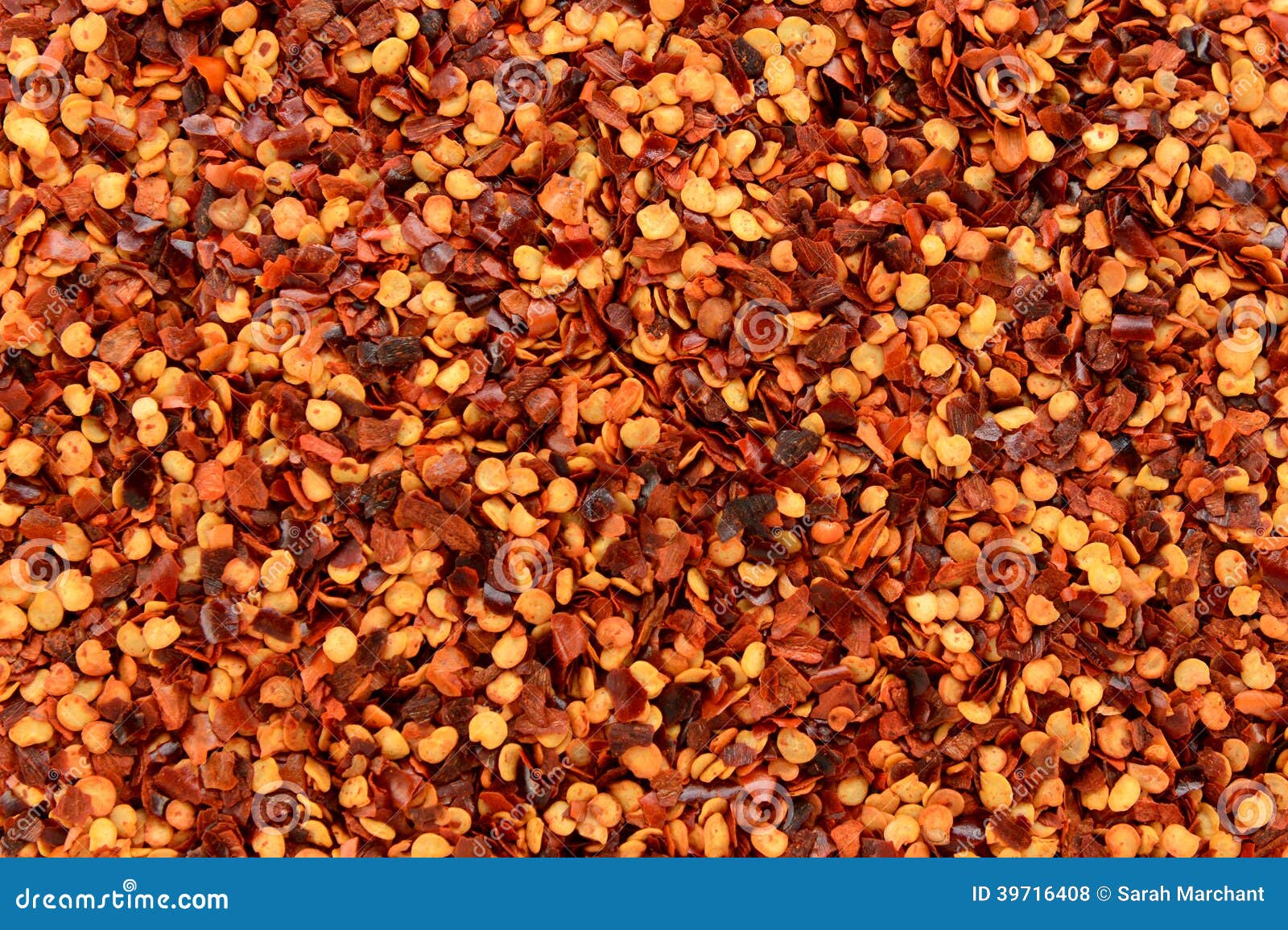 Dried Chilli Flakes and Seeds Abstract Background Texture Stock Photo ...