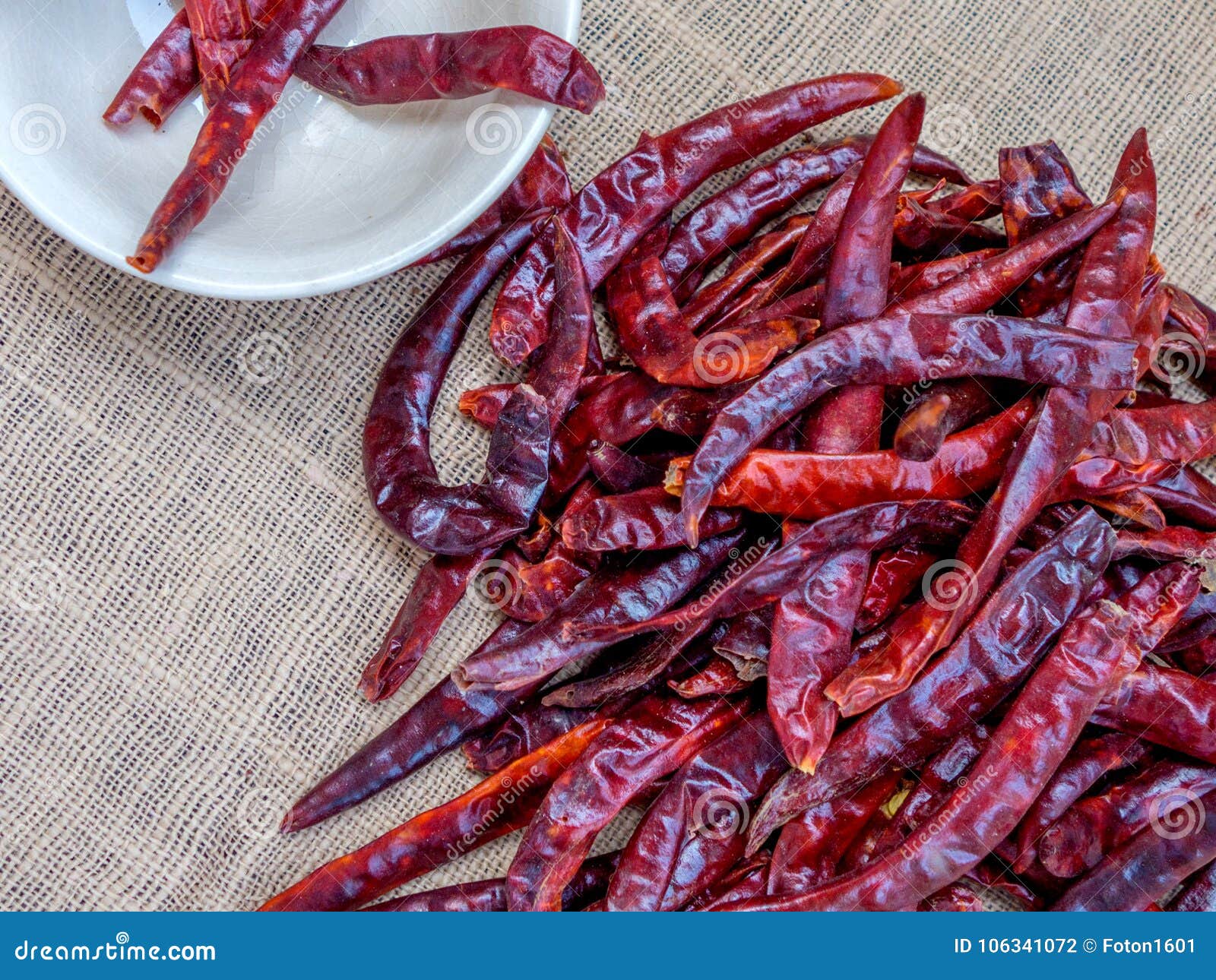 Dried Chillies are Placed on the Table. Cooked with a Spicy Taste Stock ...