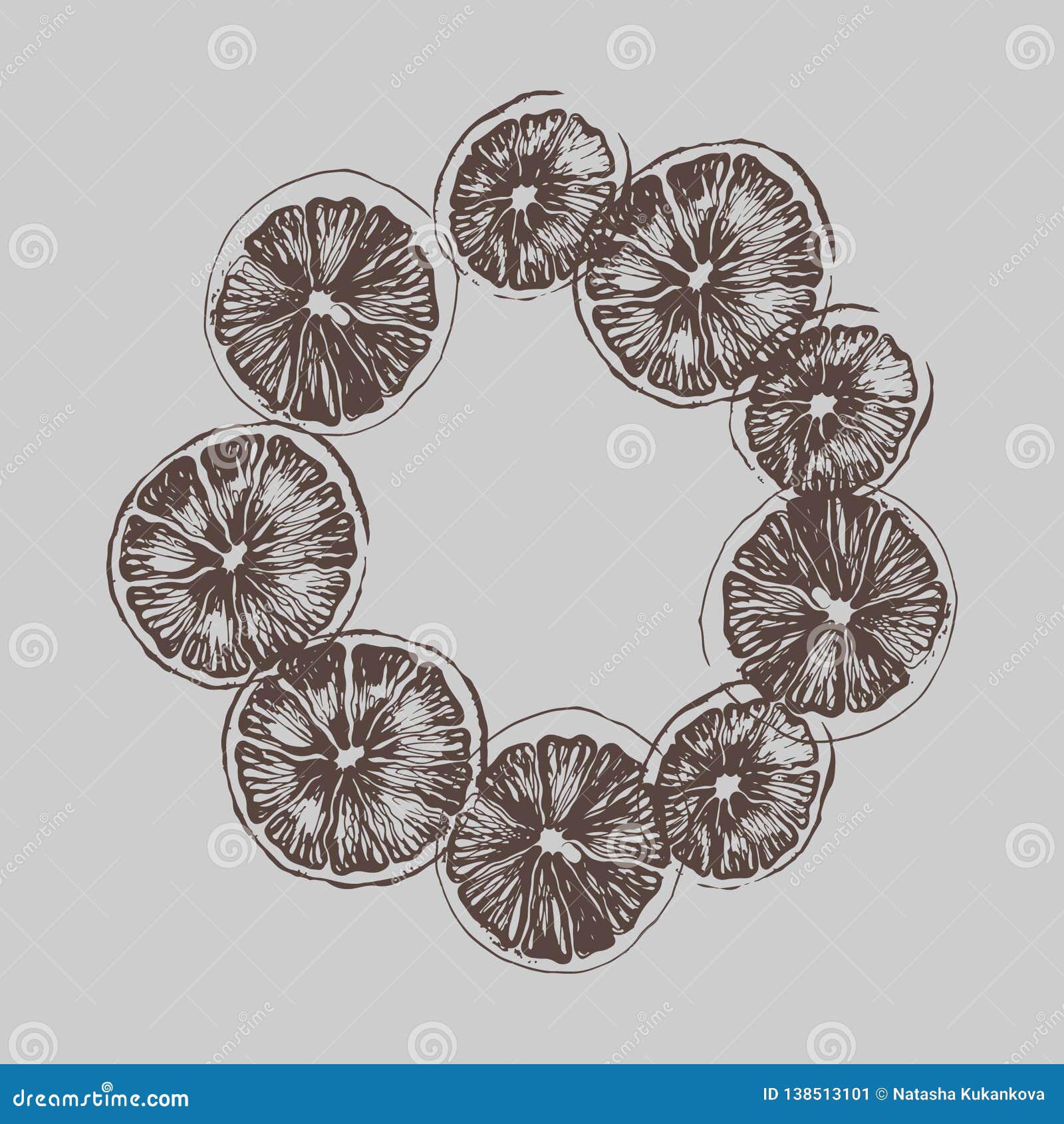 Dried citrus fruits stock illustration. Illustration of food - 138513101