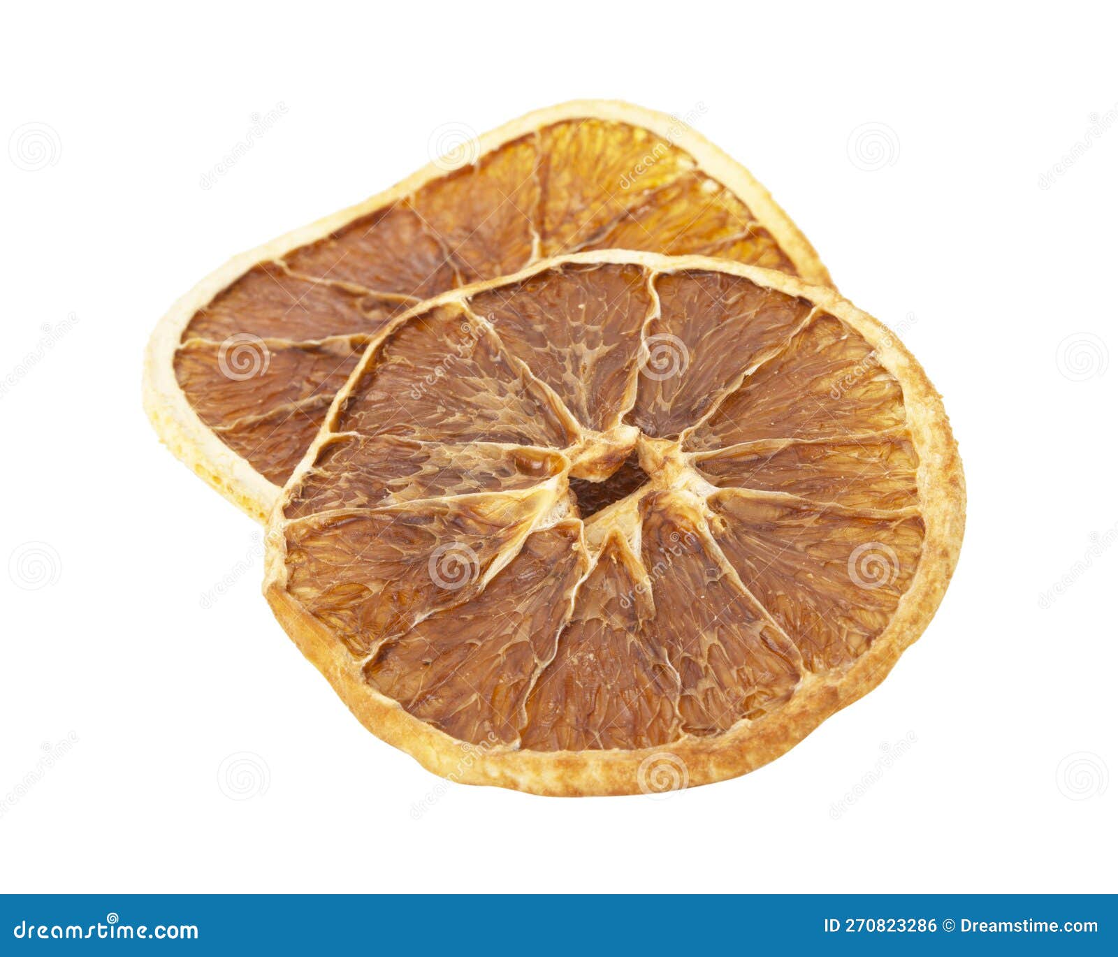 Dried Citrus Orange Chips Natural Isolated on the White Background ...