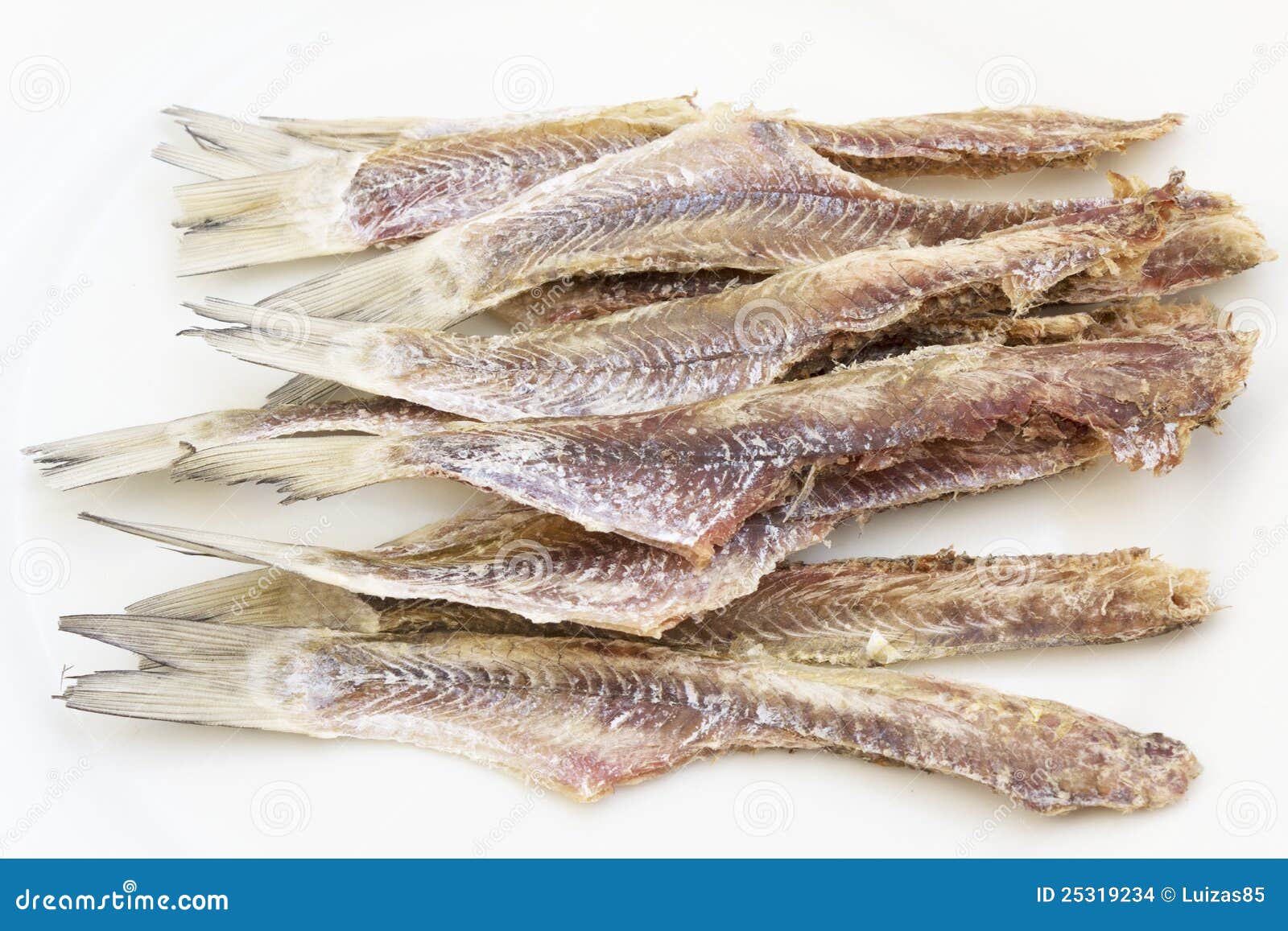 Dried cleaned fish stock photo. Image of meal, food, white - 25319234