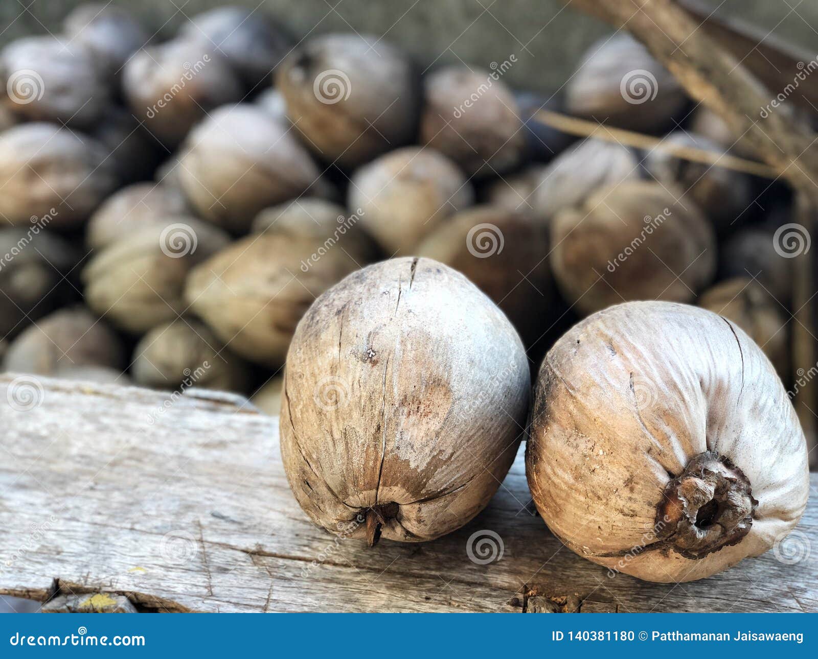 Dried Coconut Pattern on the Ground, Coconut are Raw Material of Food ...