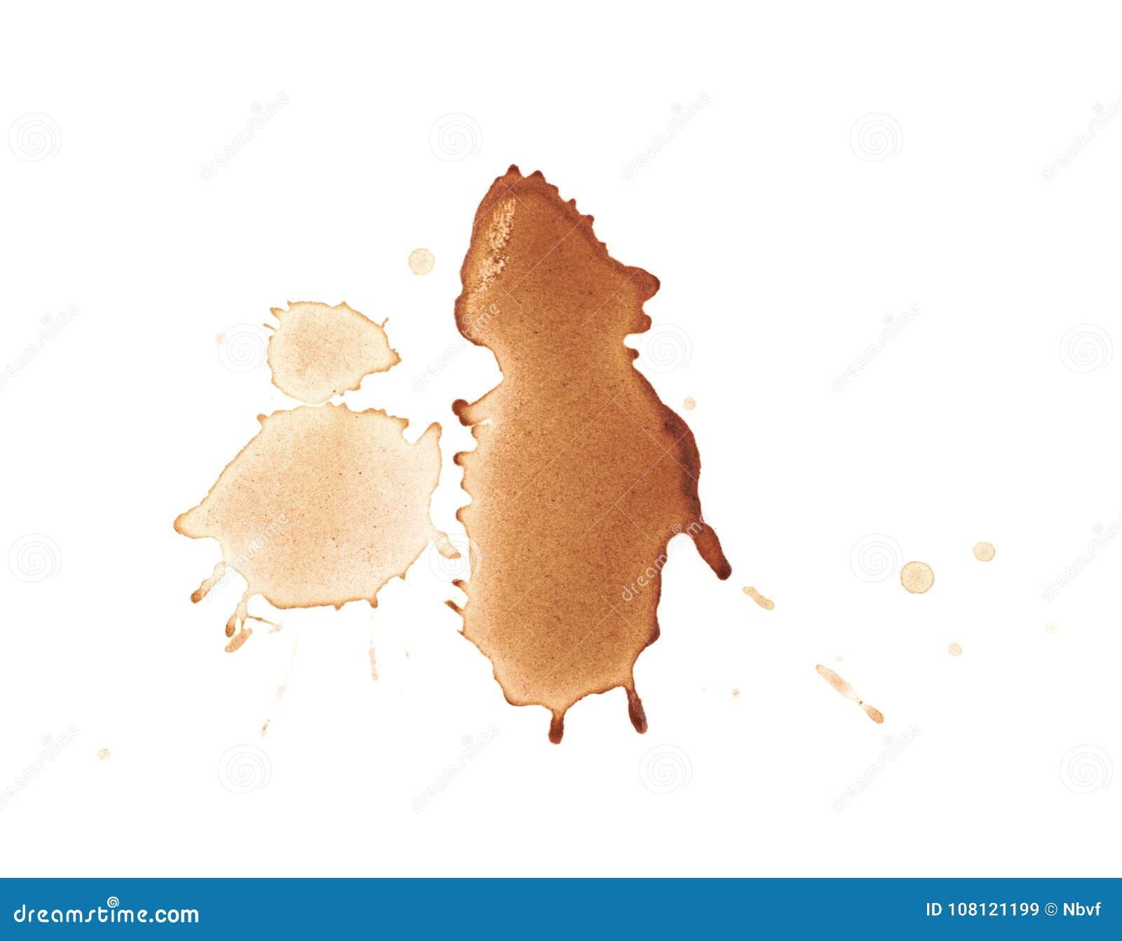 Dried Coffee Stain Isolated Stock Image - Image of spilling, drip ...