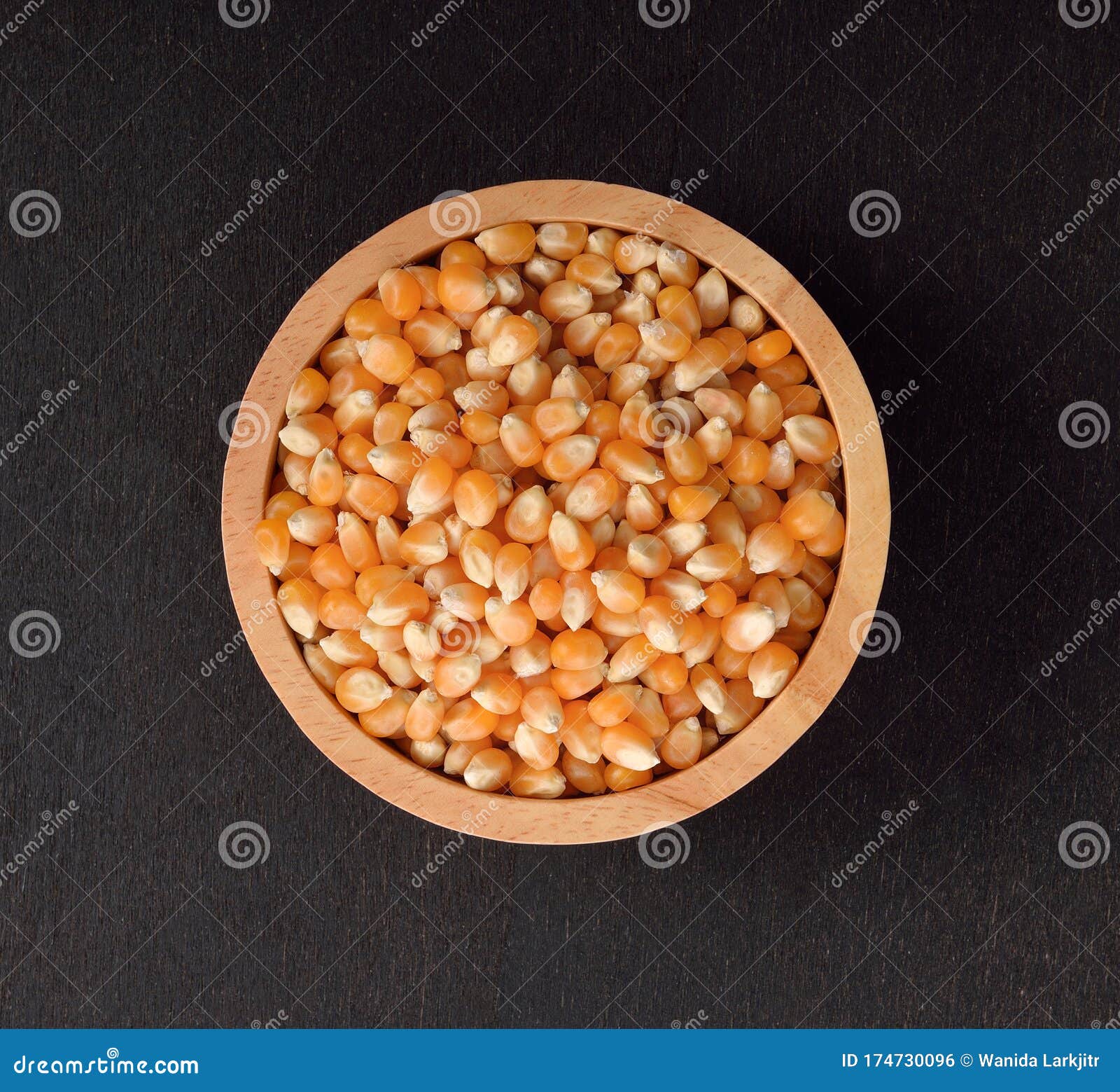 Dried Corn Kernels on Black Background Stock Photo - Image of isolated ...