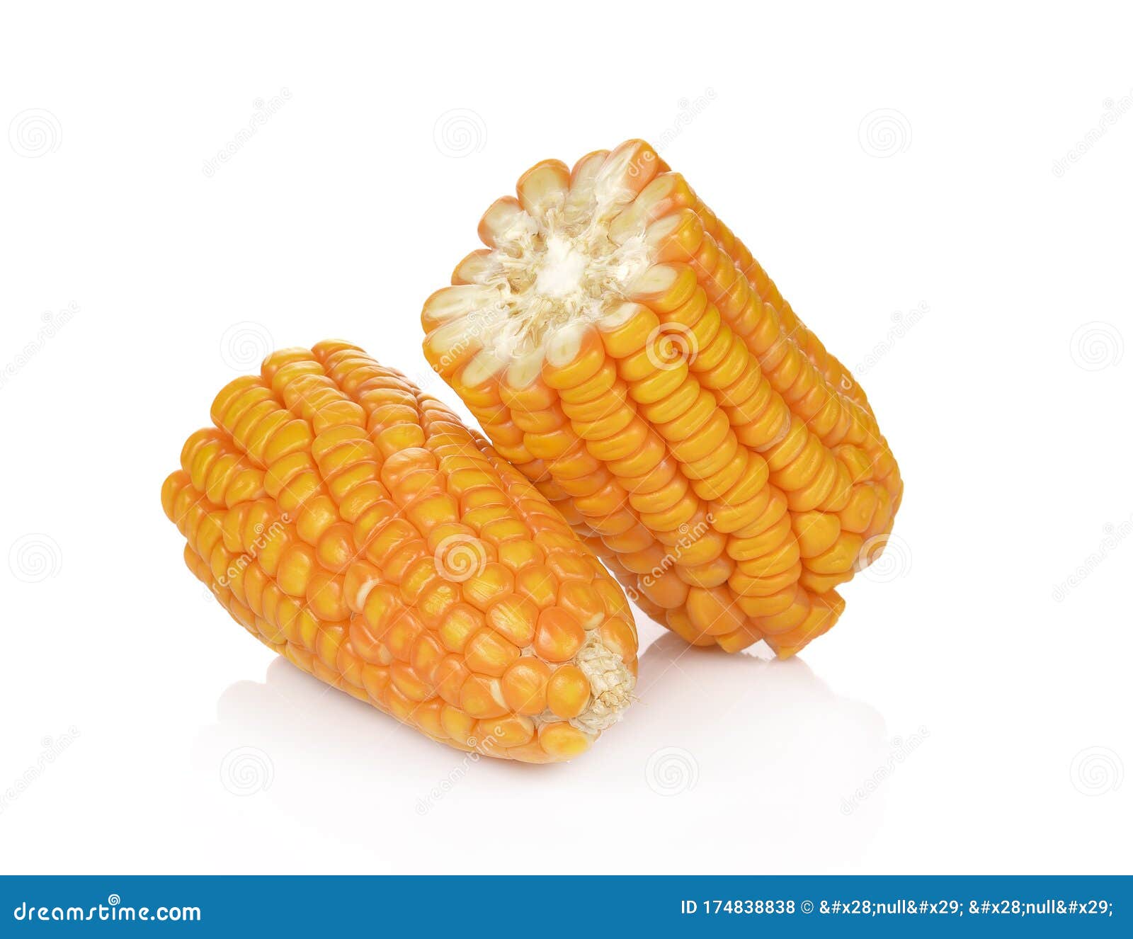 Dried Corn Kernels Isolated on White Background. Stock Photo - Image of ...