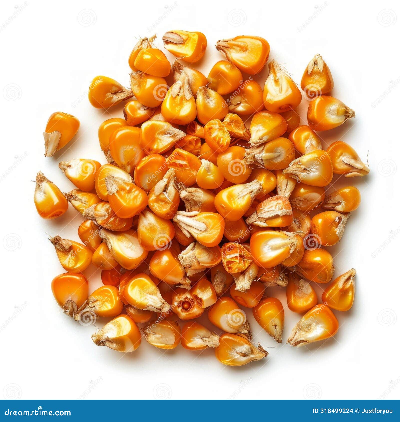 Dried Corn Seeds on White Background. Generative Ai Stock Illustration ...