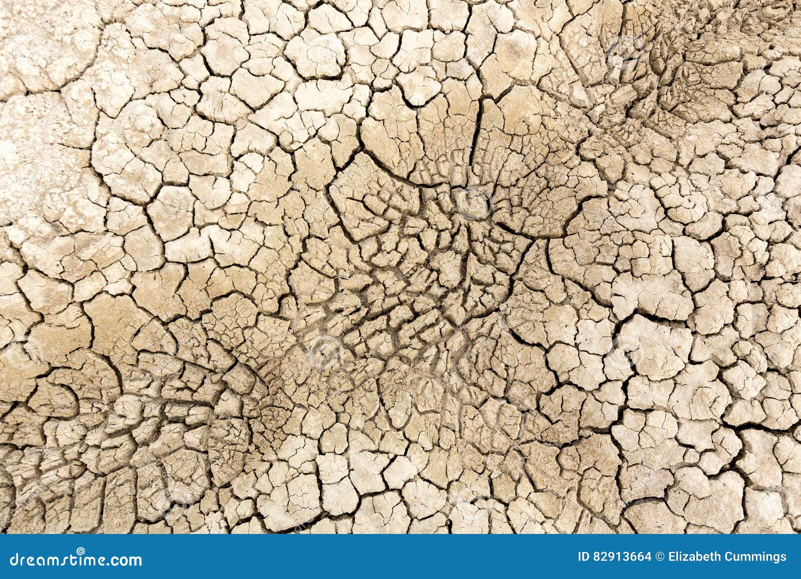 Desiccated Lakebed With Fissured Terrain, Stark Scenery, Embodying The ...