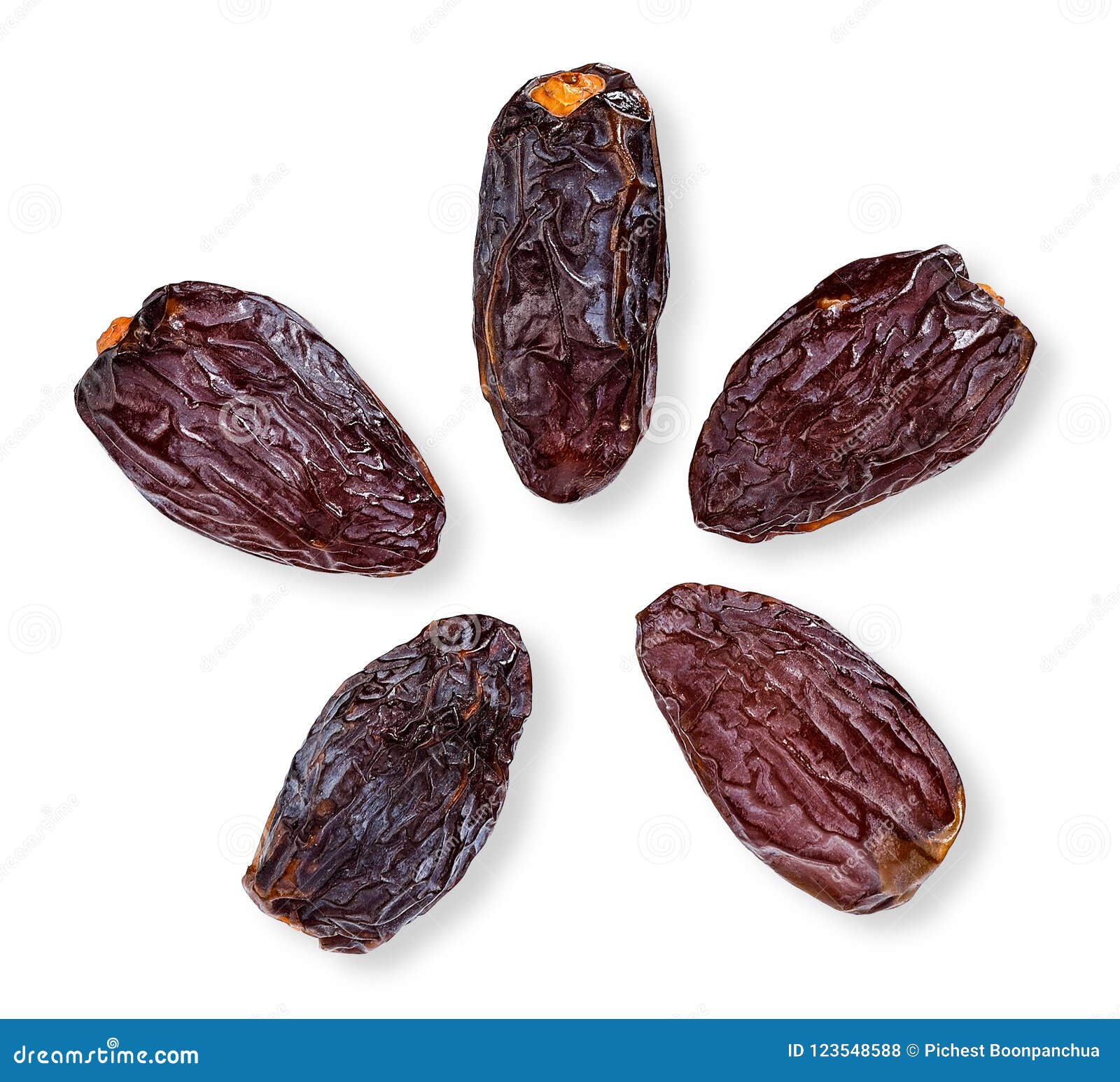 Dried Date Palm Isolated on White Clipping Path Stock Photo - Image of ...