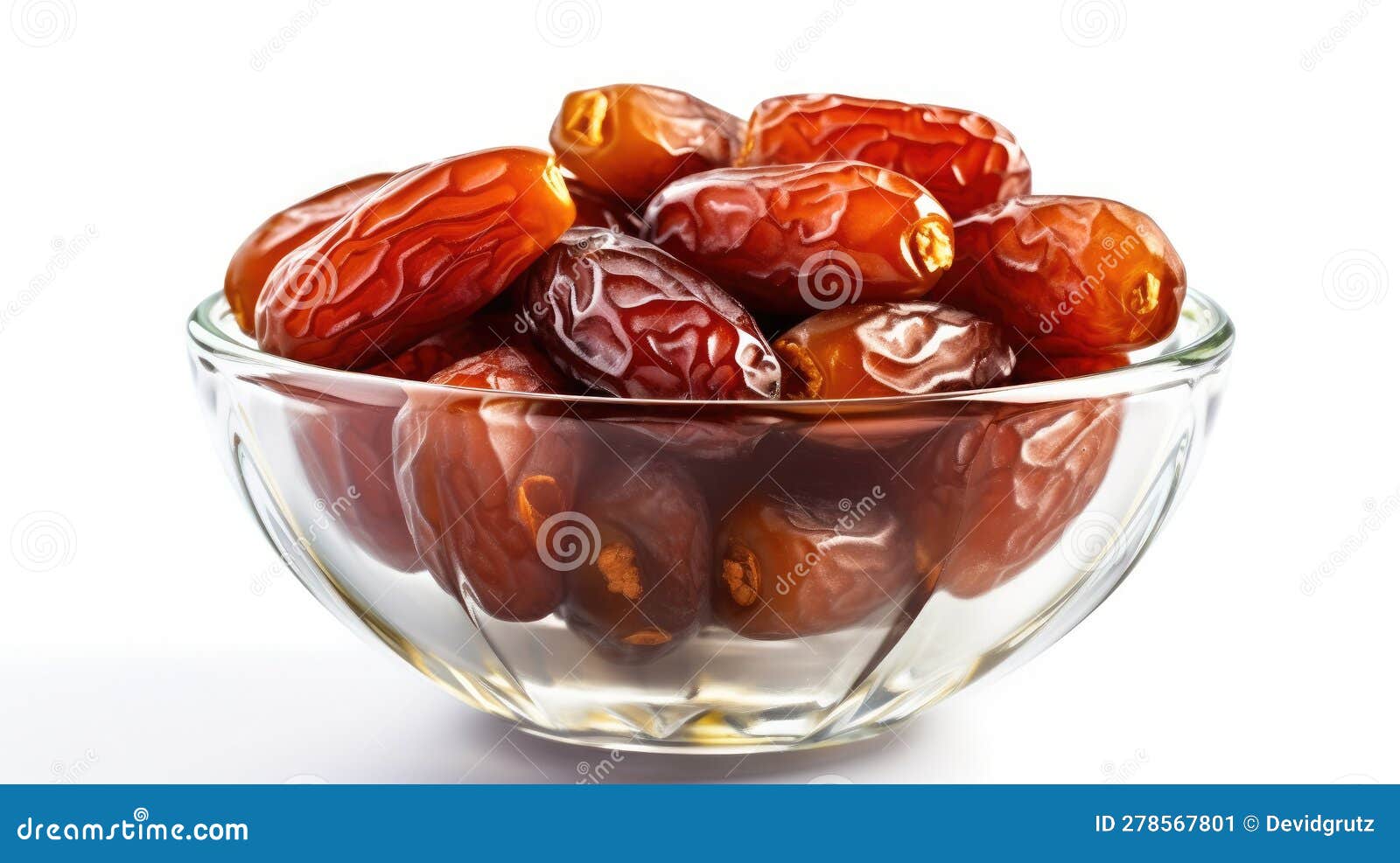 Dried Dates Fruit in Bowl. Generative AI Stock Illustration ...