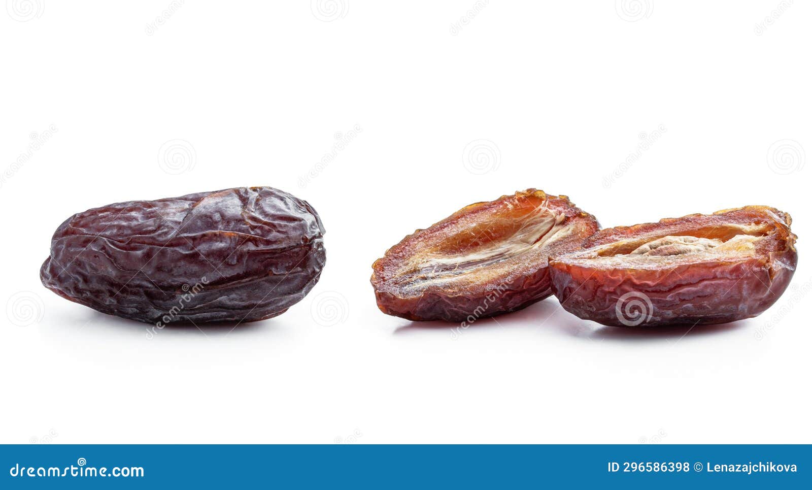 Dried Dates Fruits Top View on White Background Stock Photo - Image of ...