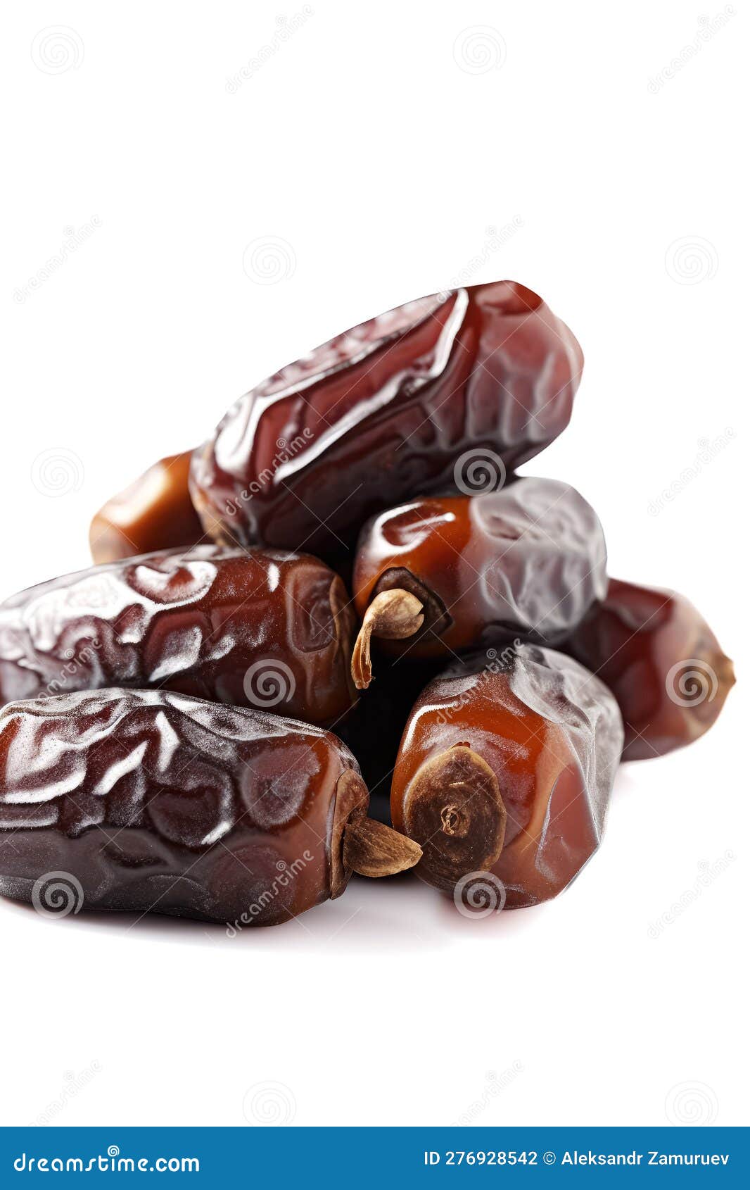 Dried Dates Isolated on White Background. Isolate Stock Photo - Image ...