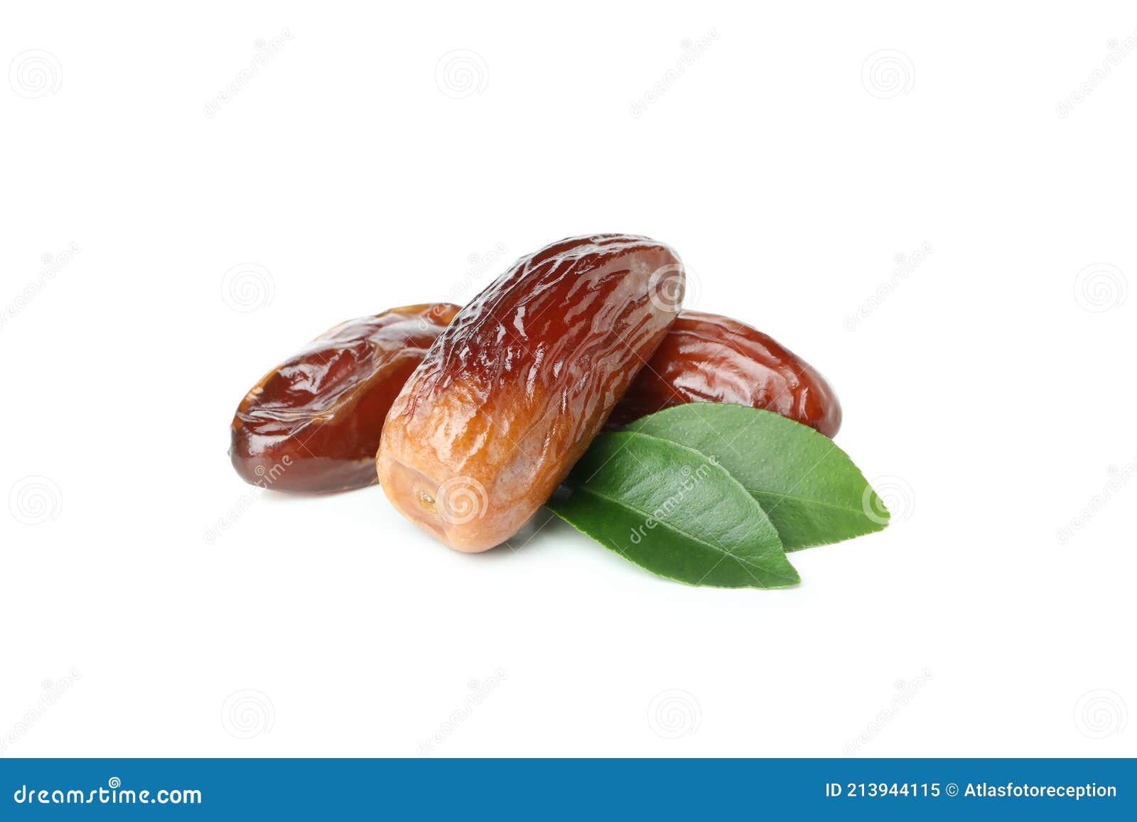 Dried Dates with Leaves Isolated on White Background Stock Image ...