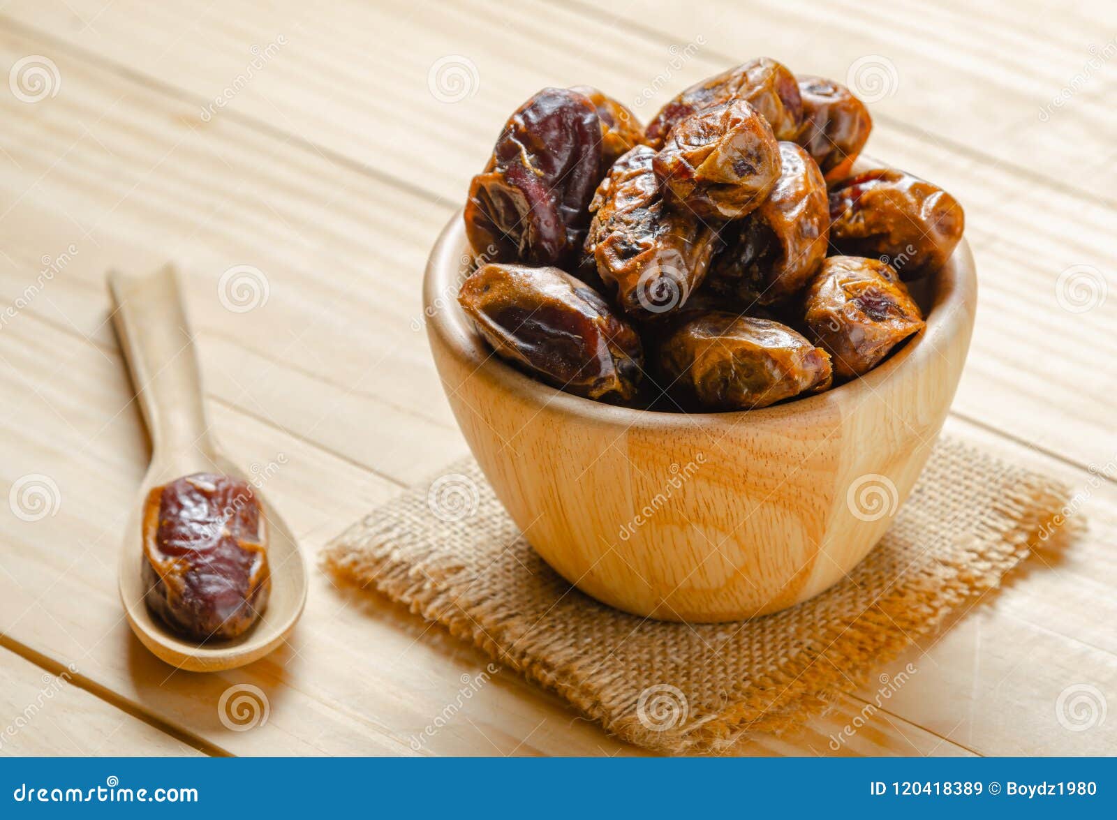 Dried dates plam fruit stock image. Image of wooden - 120418389