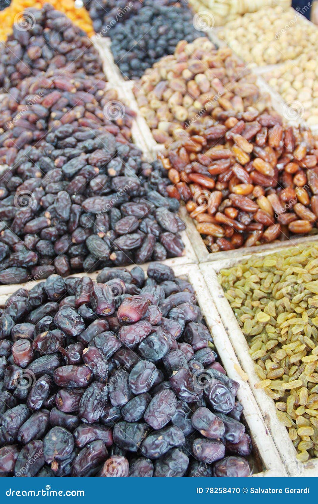 Dried Dates Sold at an Arabic Market Stall Stock Photo - Image of snack ...