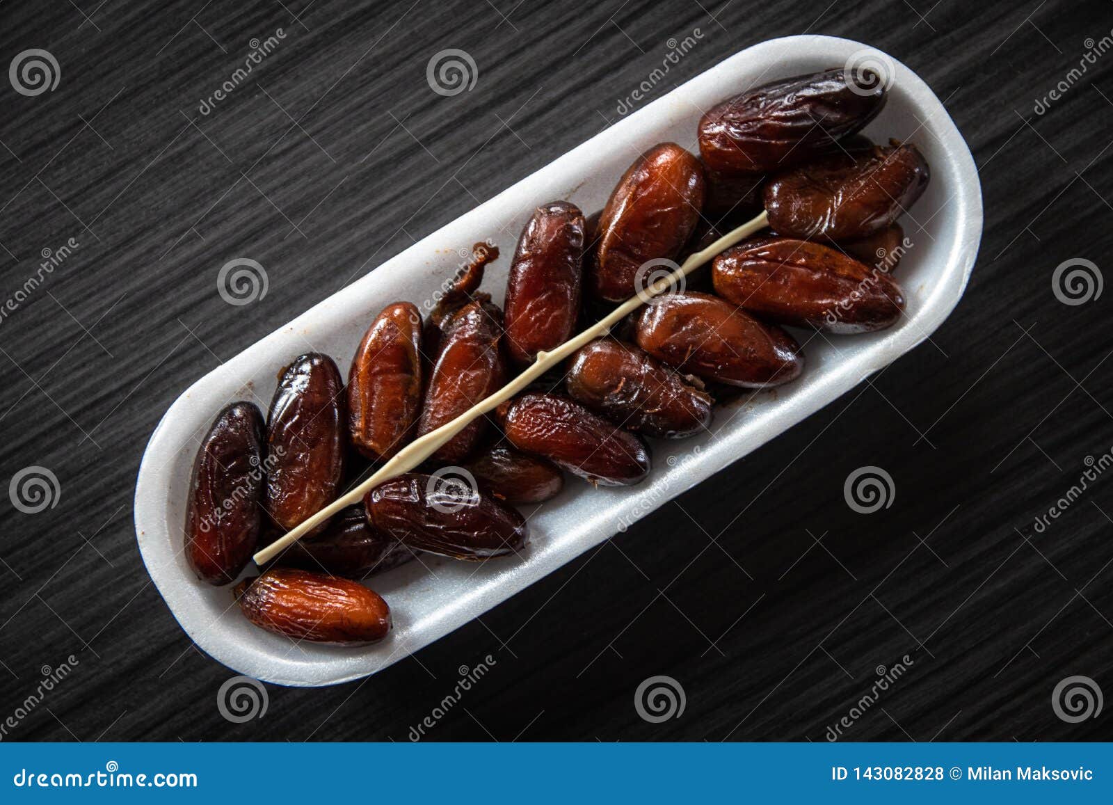 Dried Dates in White Styrofoam Packaging Stock Photo - Image of ...