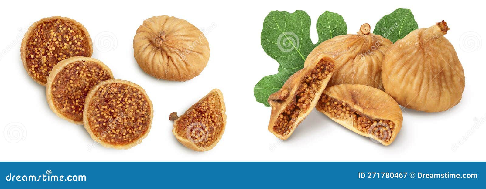 Dried Fig Isolated on White Background with Full Depth of Field. Top ...