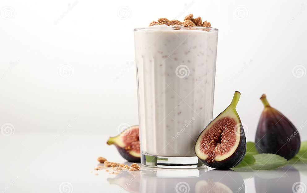 Dried Fig Milkshake Transparent Background Stock Illustration ...