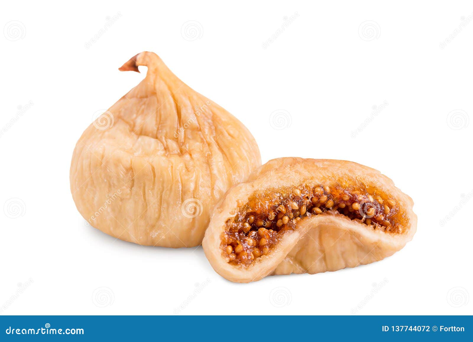 Dried Figs in General and Cut Form Stock Photo - Image of seed, healthy ...