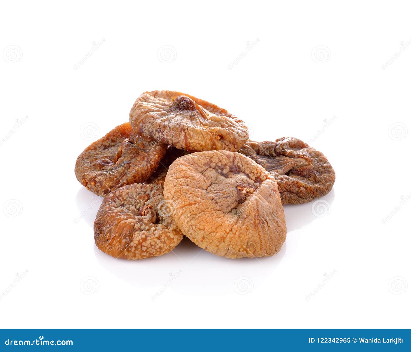 Dried Figs on White Background Stock Image - Image of health ...