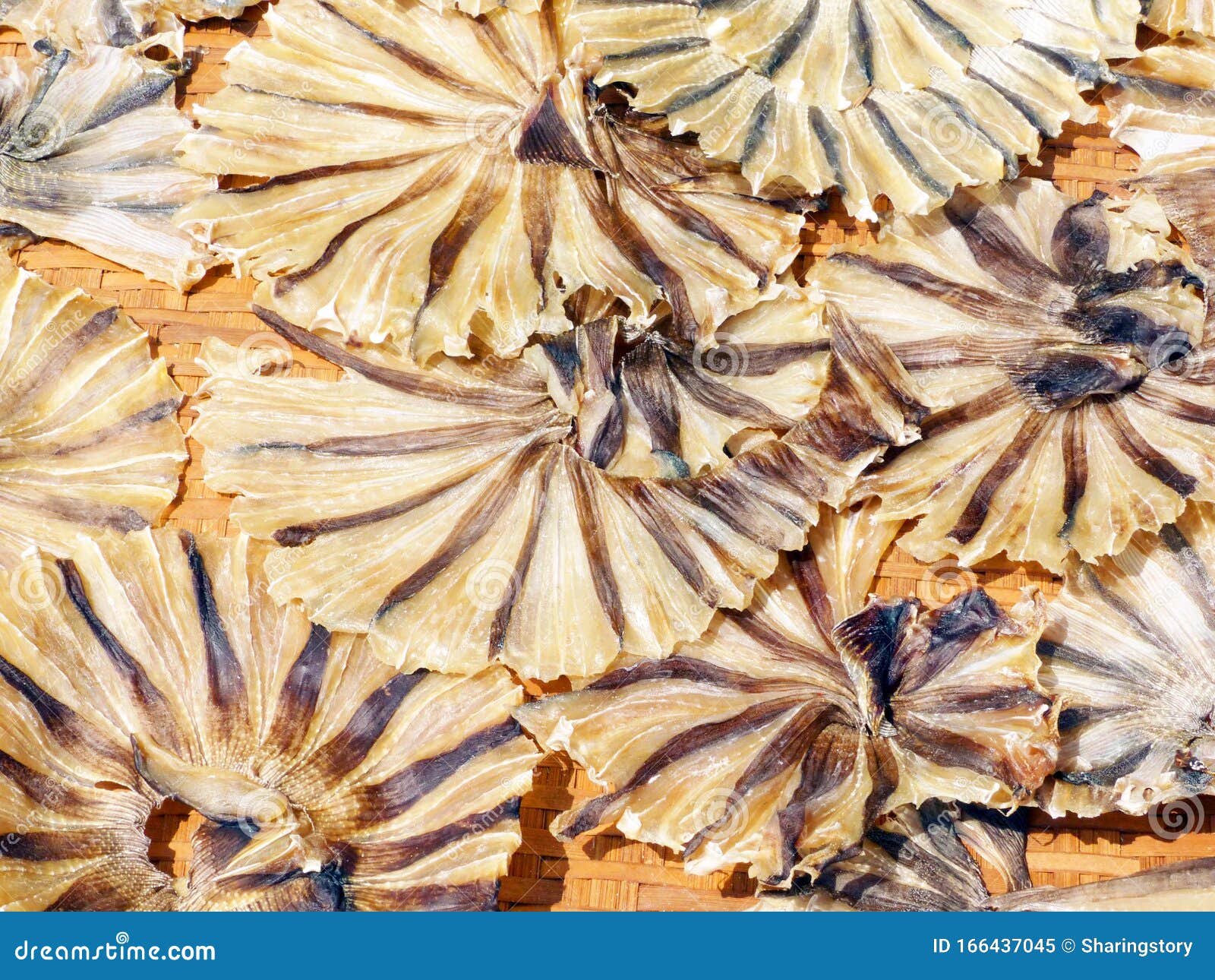 Dried Fish on Bamboo Basket Stock Image - Image of dish, cook: 166437045