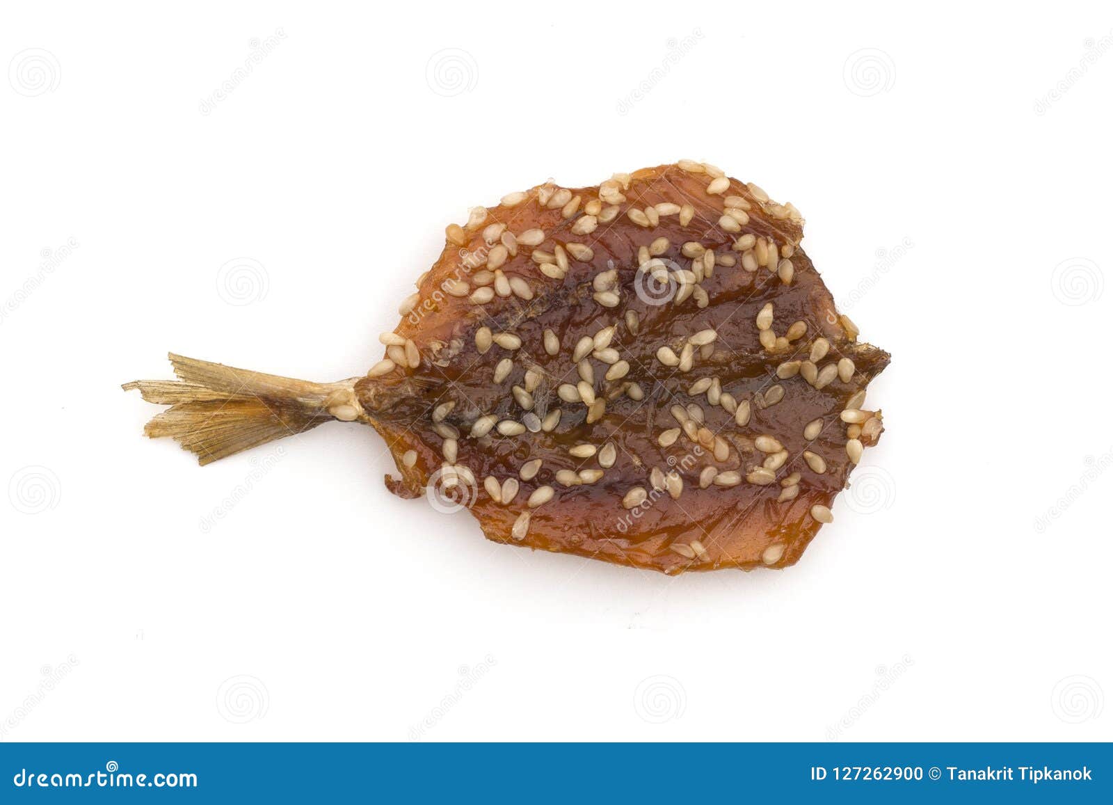 Dried Fish White Background. Stock Photo - Image of delicious, healthy ...