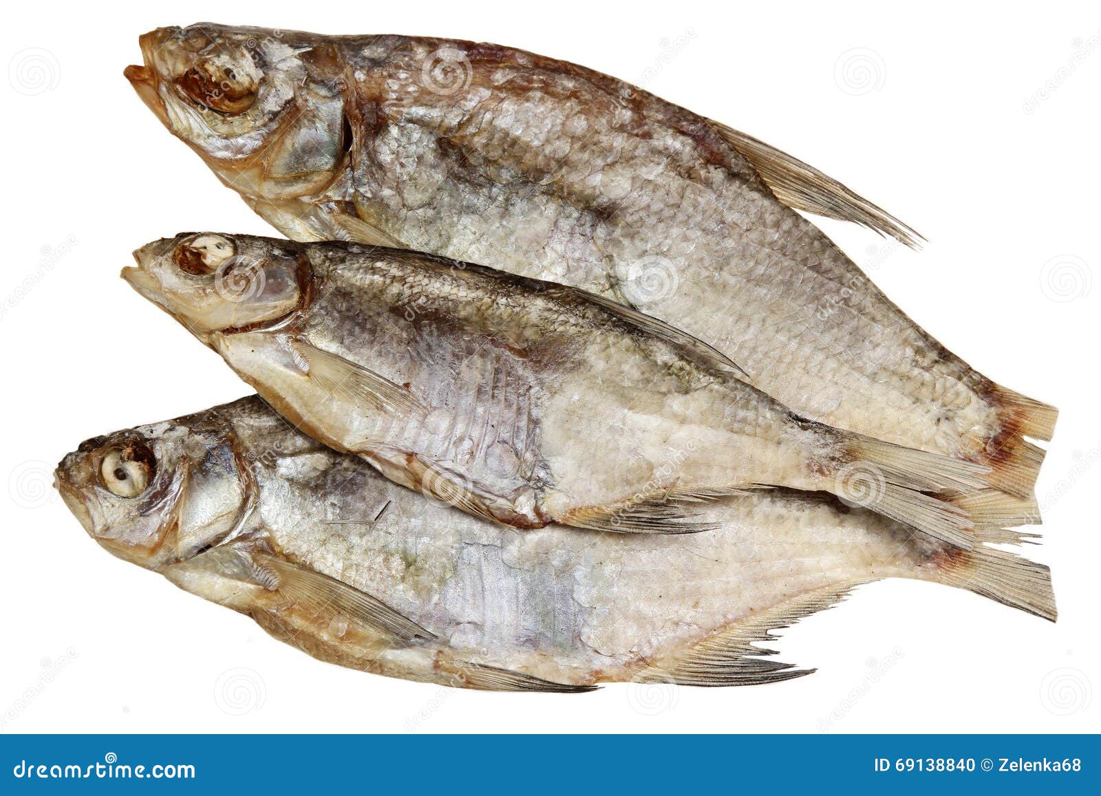 Dried Fish Ram on a White Background Stock Photo - Image of eating ...