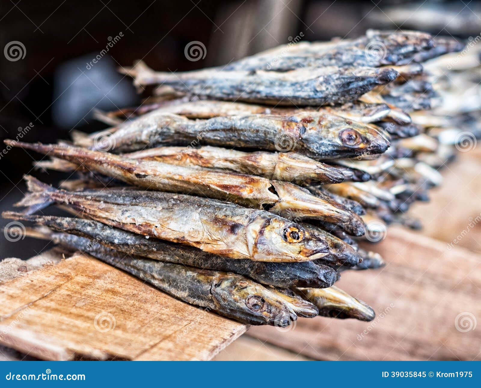 Dried fish stock image. Image of fauna, gourmet, healthy - 39035845