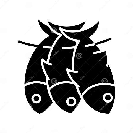 Dried Fish, Vector Illustration Stock Vector - Illustration of icon ...