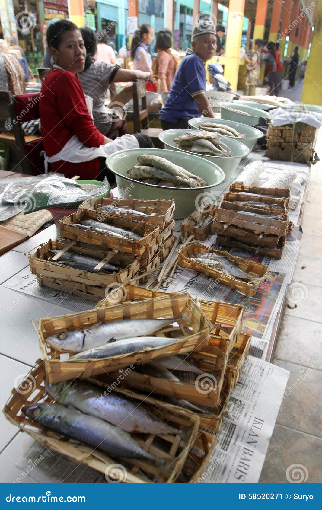 Dried fish editorial photo. Image of fish, vendors, sell - 58520271