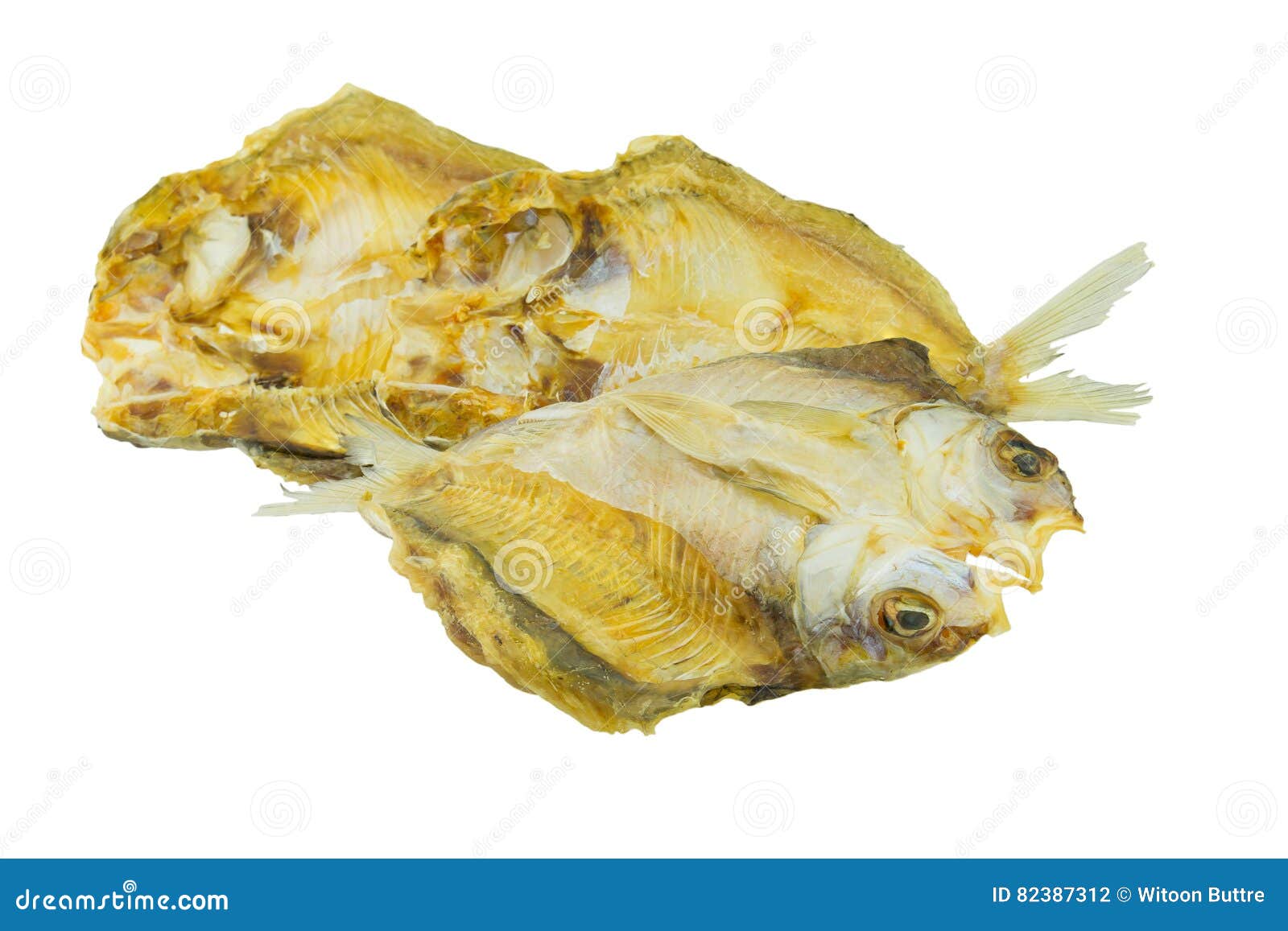 Dried Fishes Isolated on White Stock Photo - Image of healthy, gourmet ...