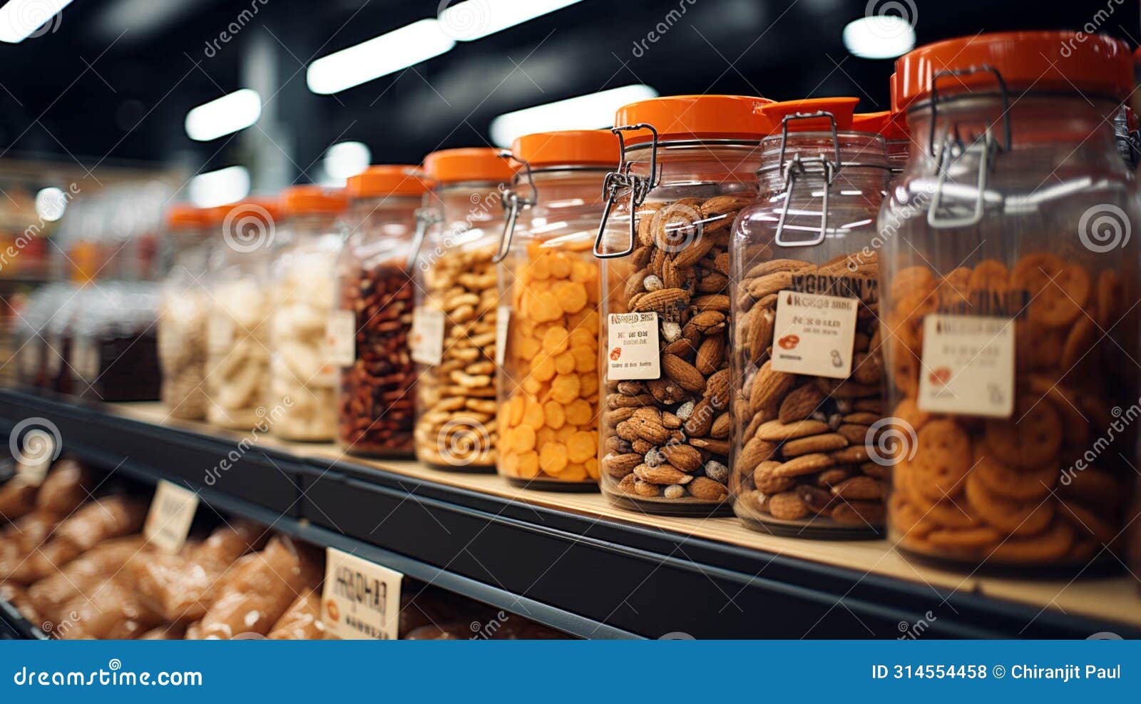 Dried Food Products Display in a Super Store Stock Photo - Image of ...