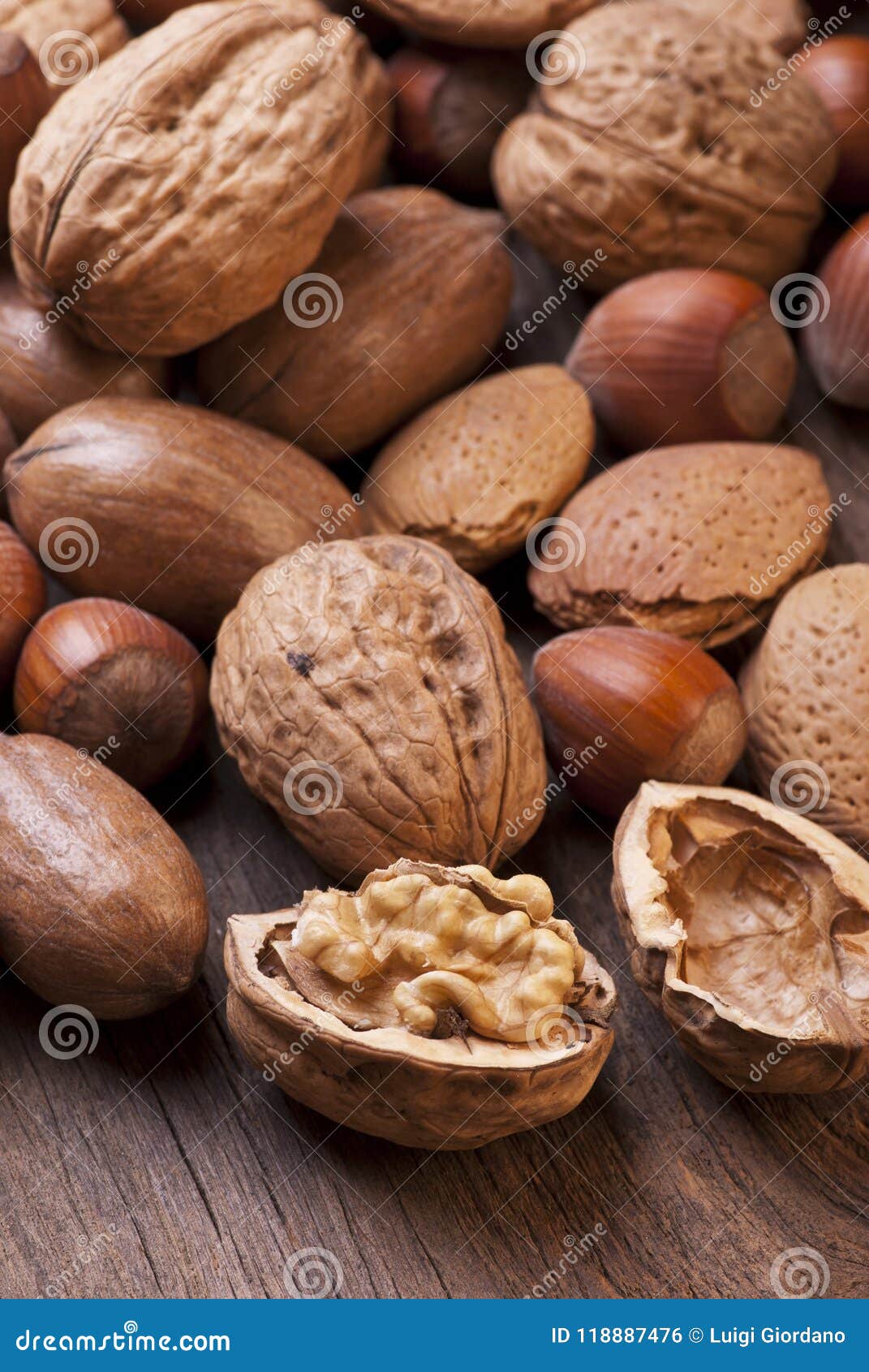 Dried fruit mixed in shell stock photo. Image of nuts - 118887476