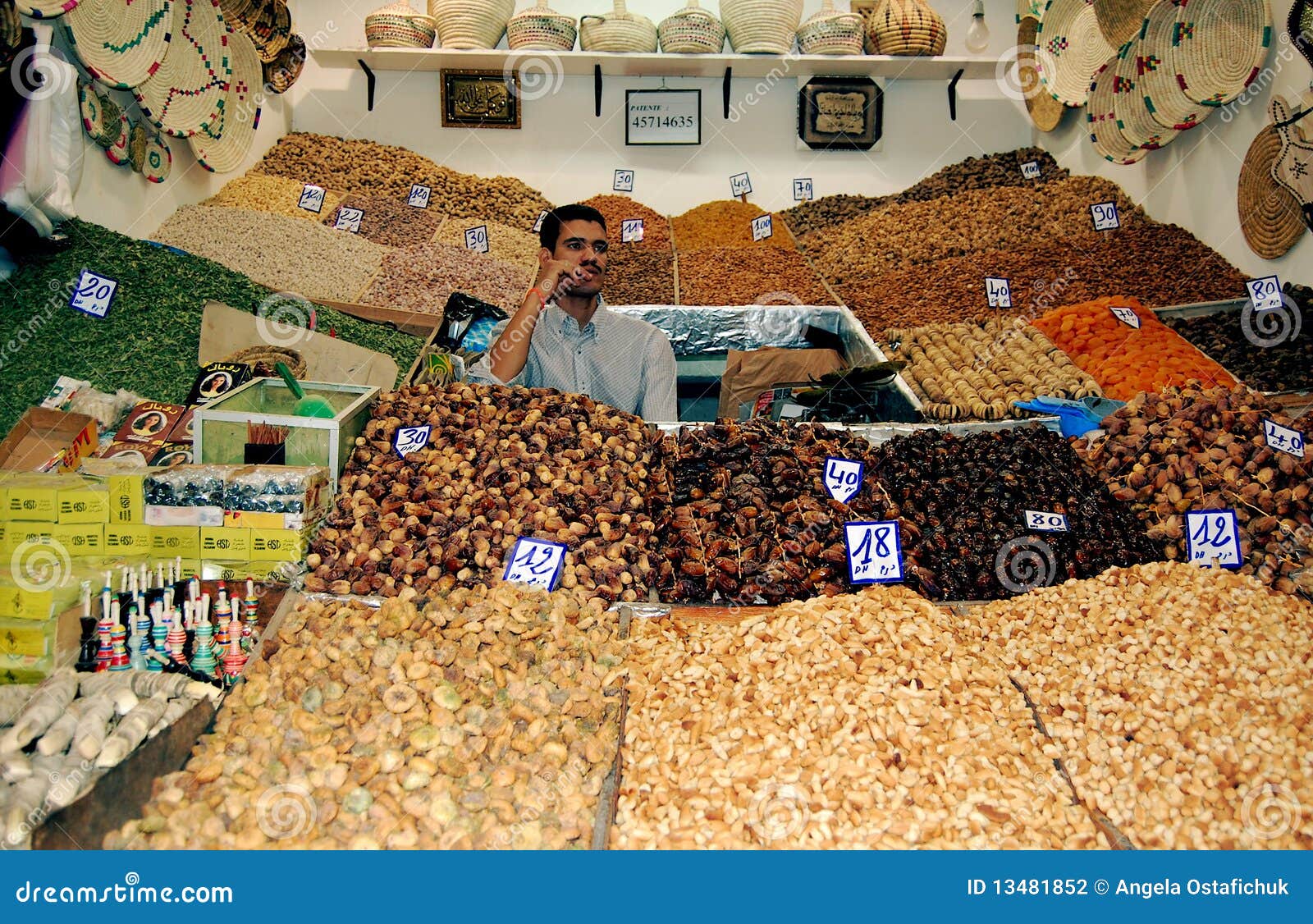 Dried Fruit Vendor in a Moroccan Souk Editorial Photography - Image of ...
