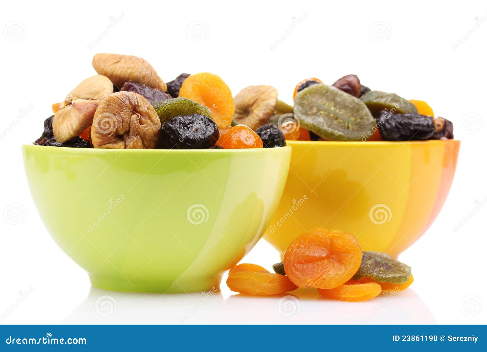 Dried Fruits in Bright Bowls Stock Photo - Image of nutrition, multi ...