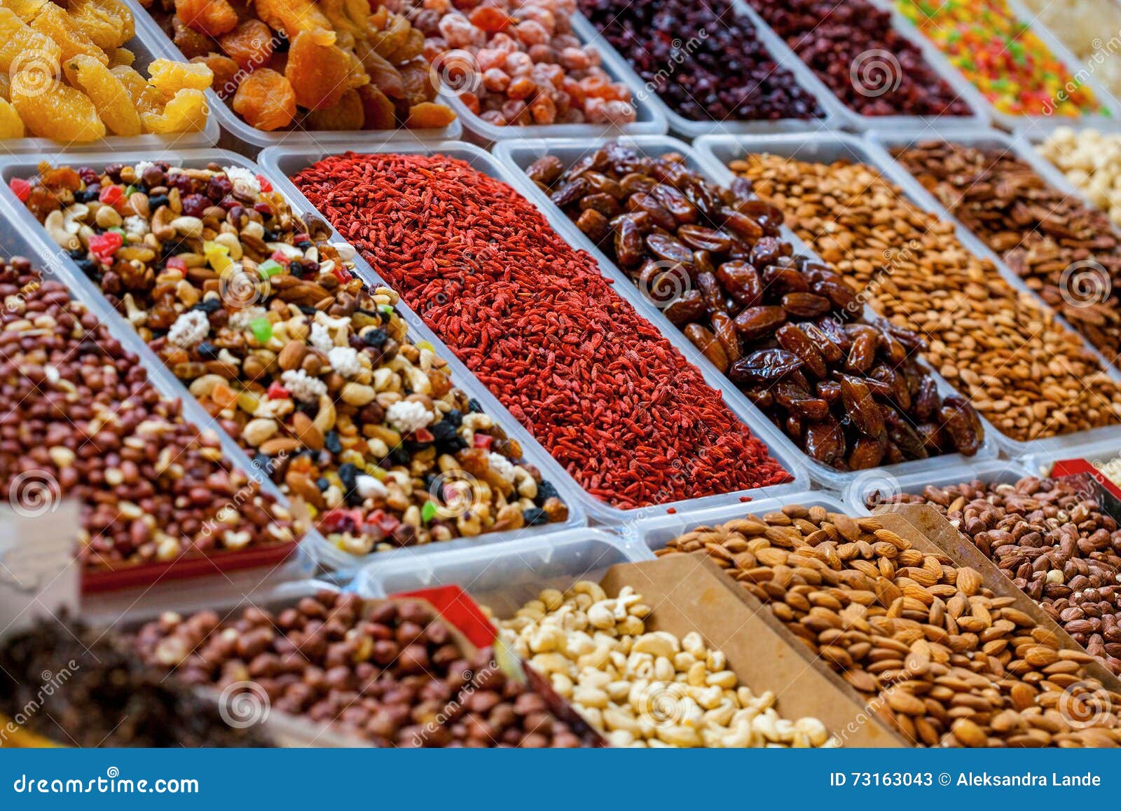 Dried fruits on display stock image. Image of bilberry - 73163043