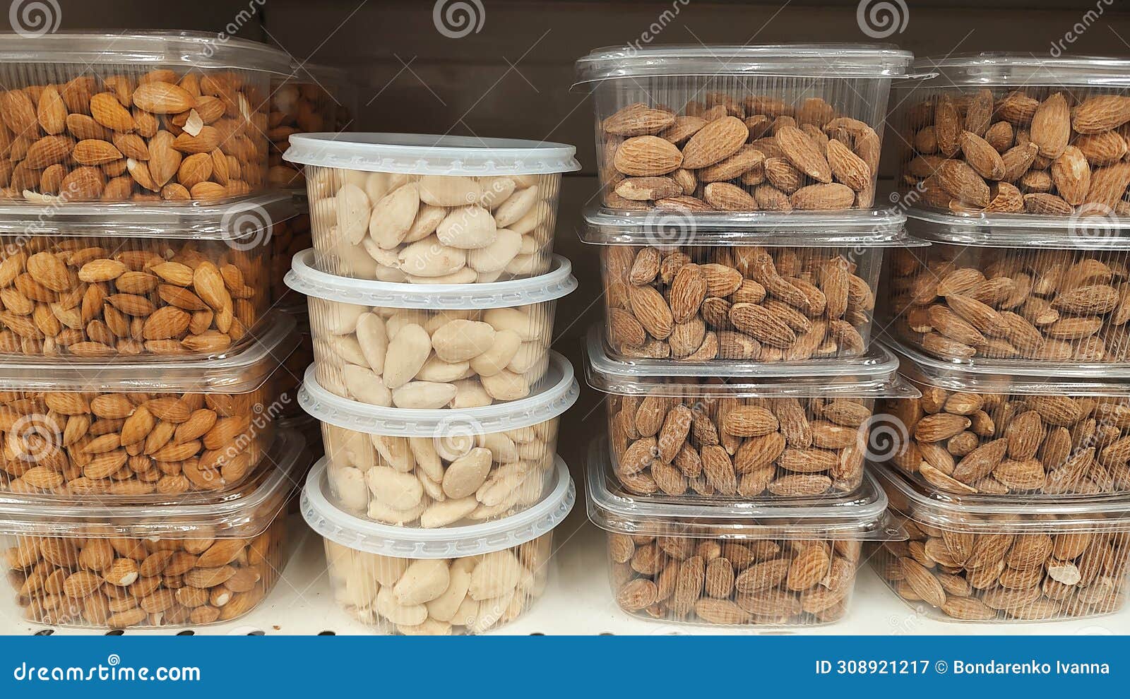 Dried Fruits and Nuts Displayed at the Grocery Store Stock Image ...