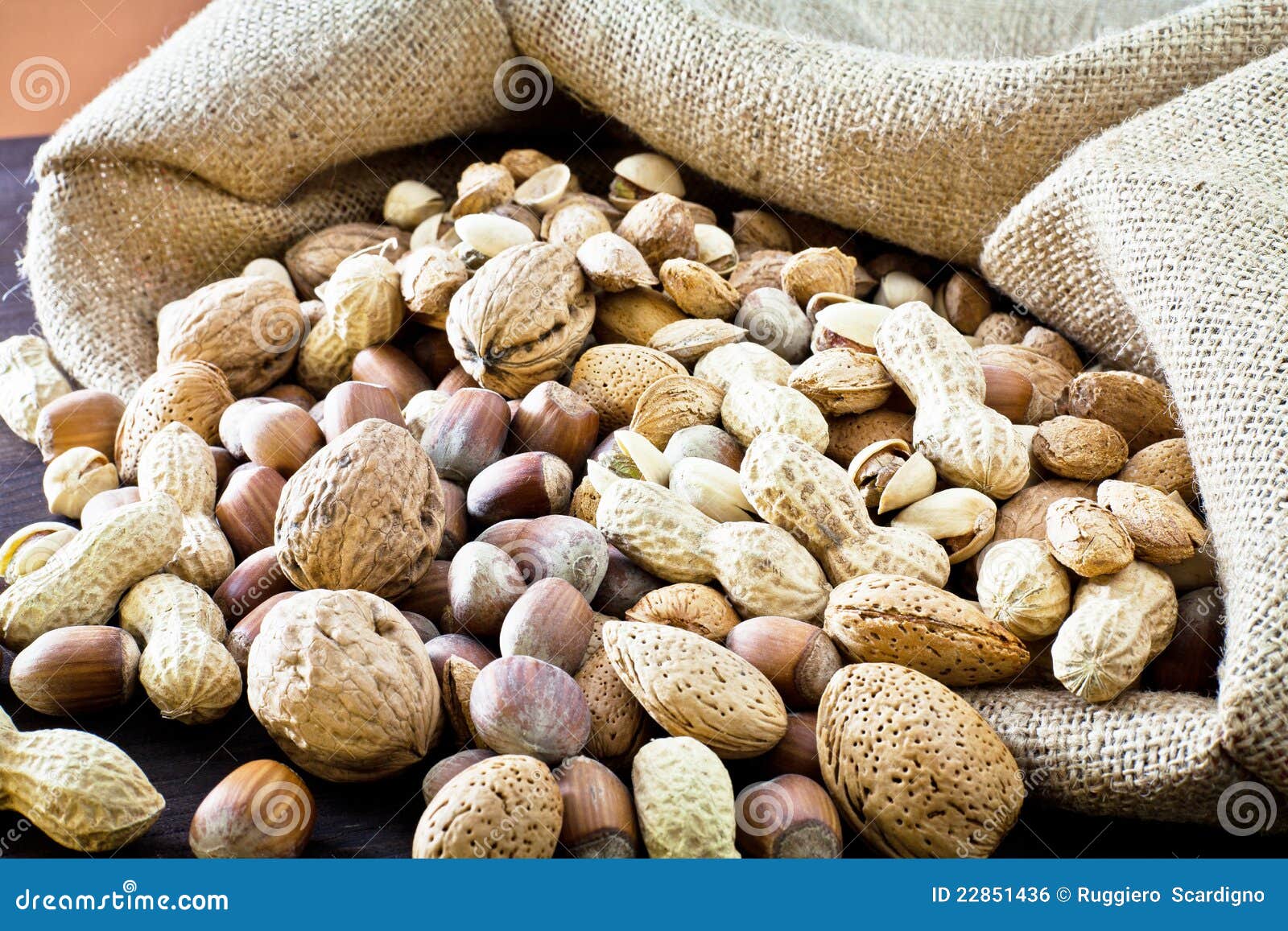 Dried fruits in sack stock photo. Image of healthy, basket - 22851436