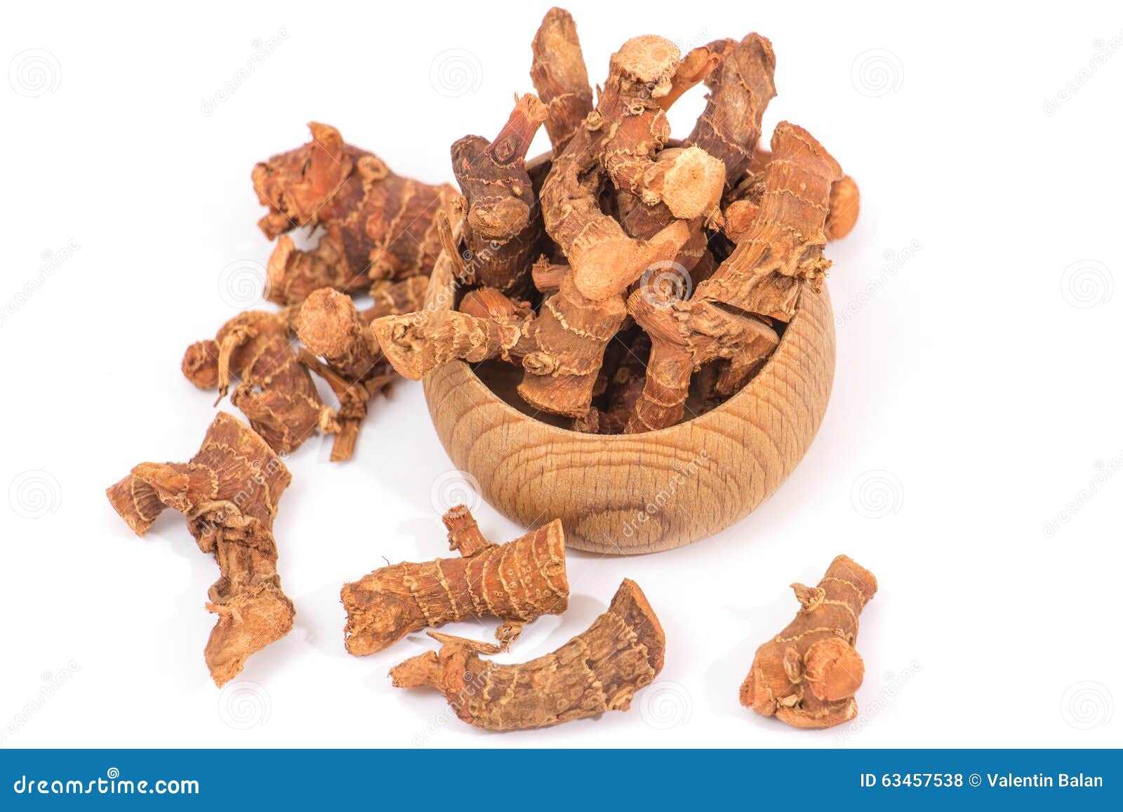 Dried galangal root stock photo. Image of galangal, food - 63457538