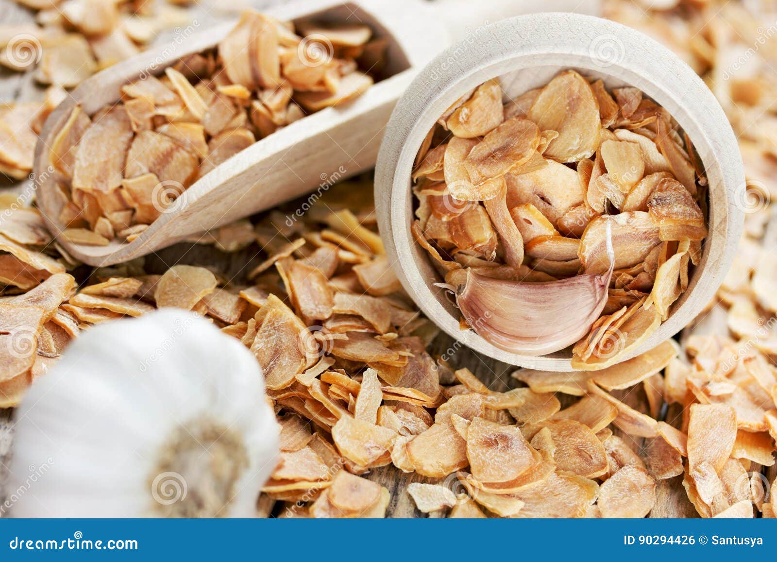 Dried garlic flakes stock photo. Image of cooking, cuisine - 90294426