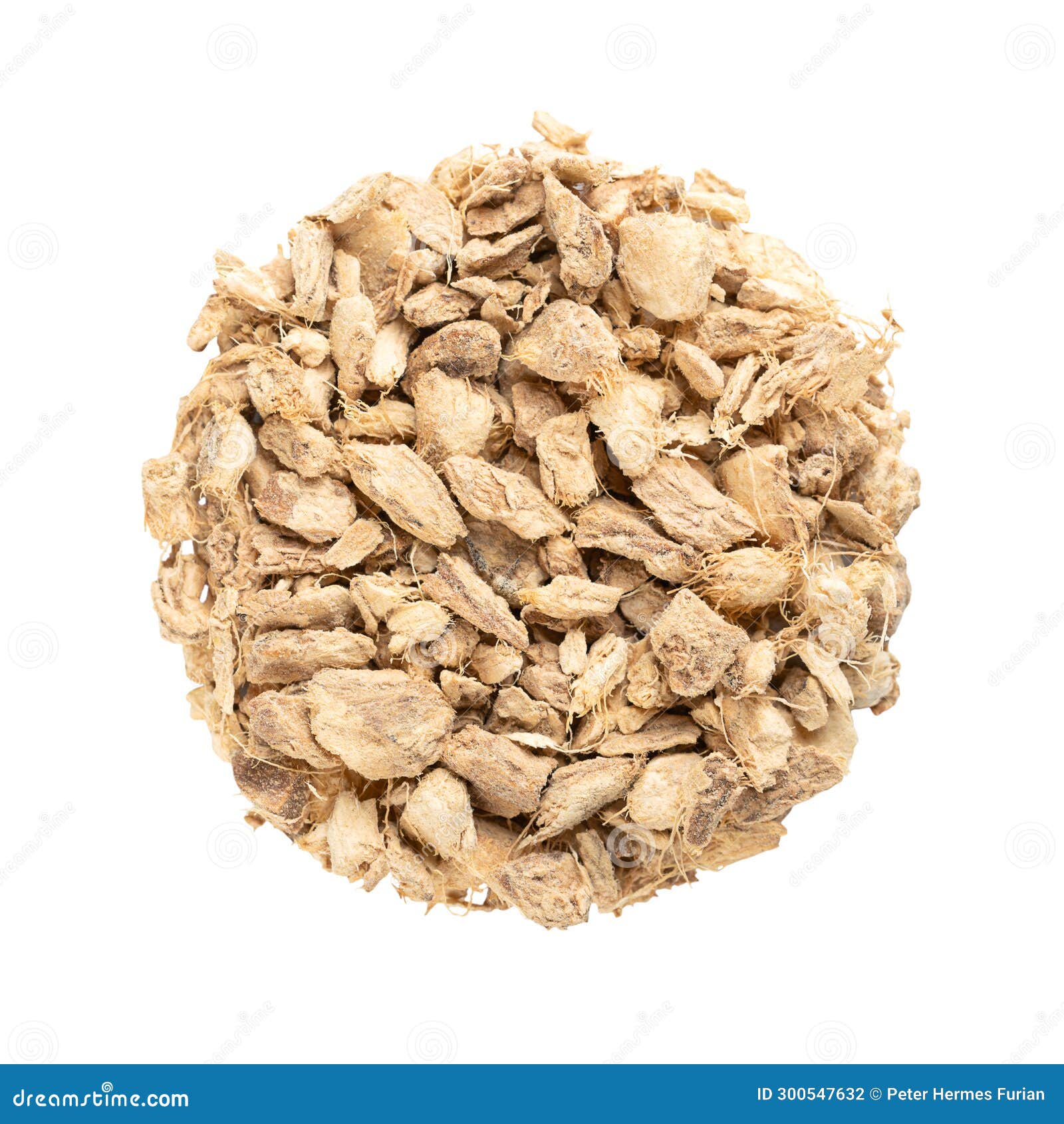 Ginger Roots, Cut and Dried Ginger Rhizomes, Arranged in a Circle Stock ...