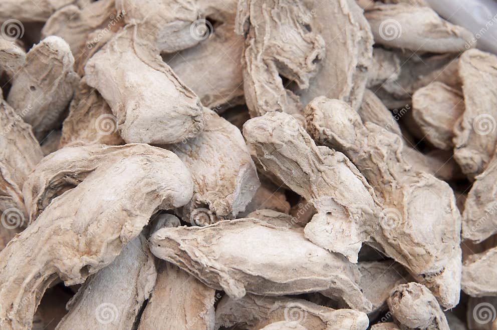 Dried ginger root stock photo. Image of brown, eating - 40013422