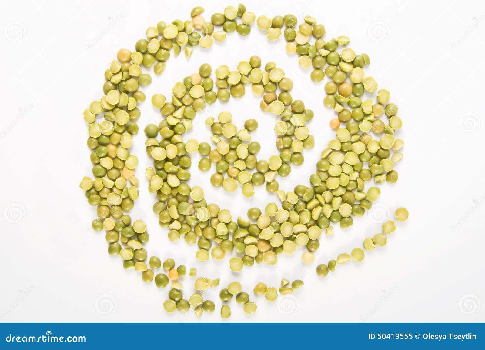 Dried Green Peas in a Spiral Shape. Stock Image - Image of spiral, peas ...
