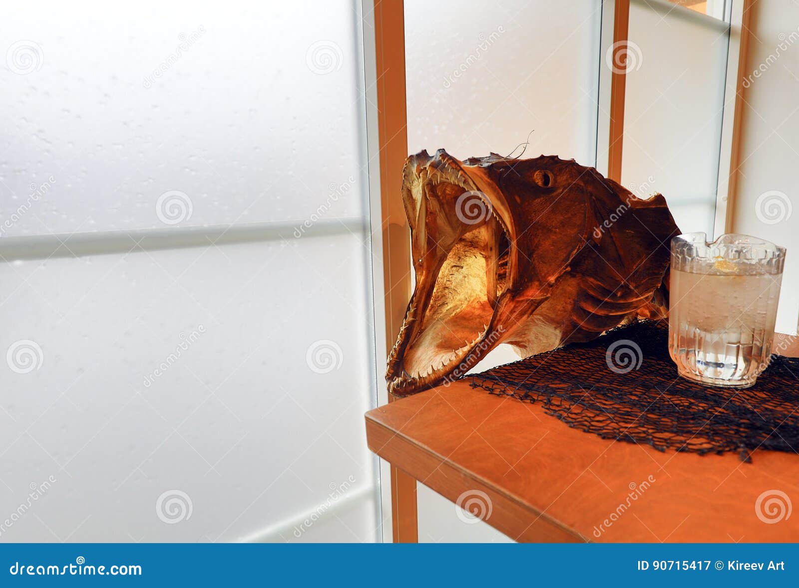 Dried Head of Large Carnivorous Fish. Stock Image - Image of dried ...