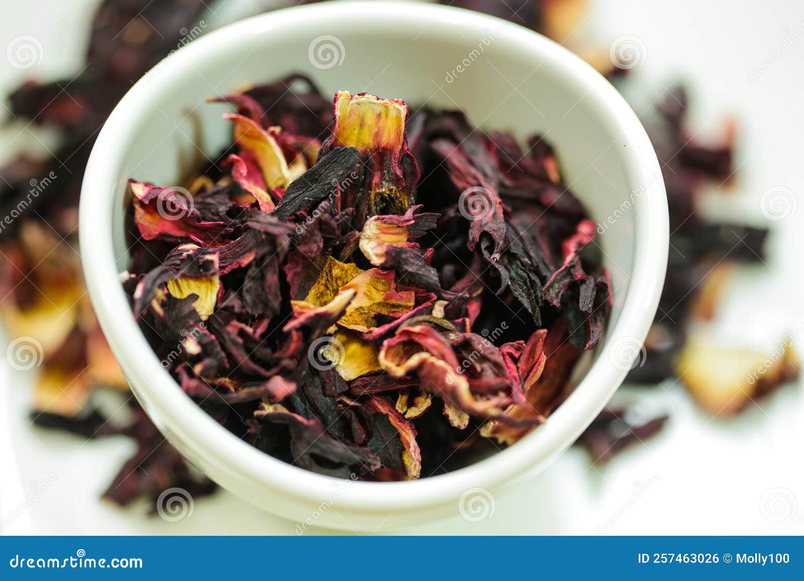 Dried Hibiscus on White Background Stock Photo - Image of fruit, flower ...