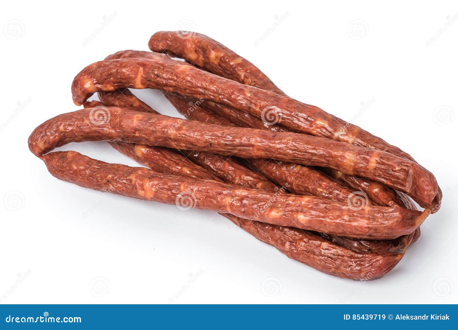 Dried Hungarian Sausage stock image. Image of studio - 85439719