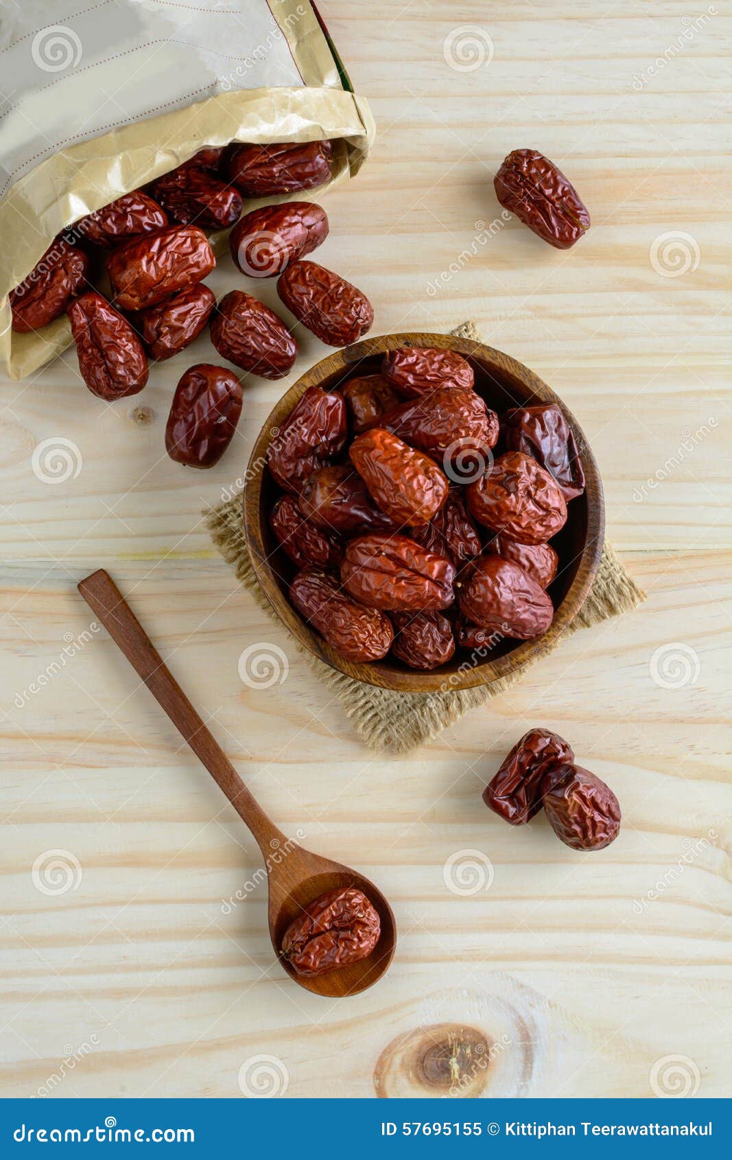 Dried Jujube Fruit on Wooden Table Stock Image - Image of table, fruit ...